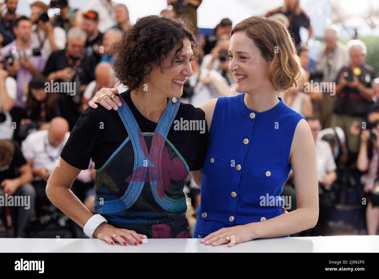 Director Emily Atef and Vicky Krieps attend the photocall for "More ...