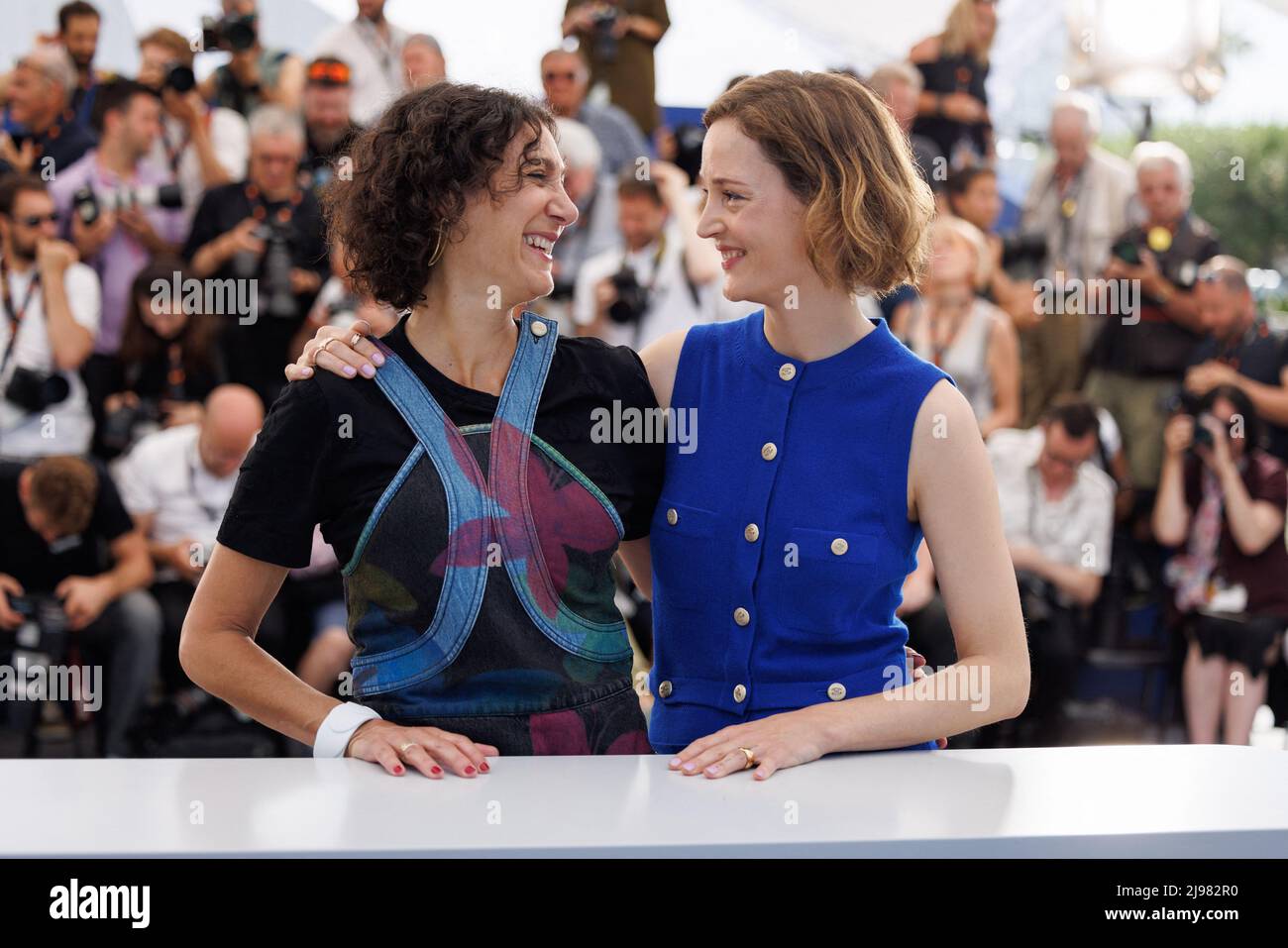 Director Emily Atef and Vicky Krieps attend the photocall for "More ...