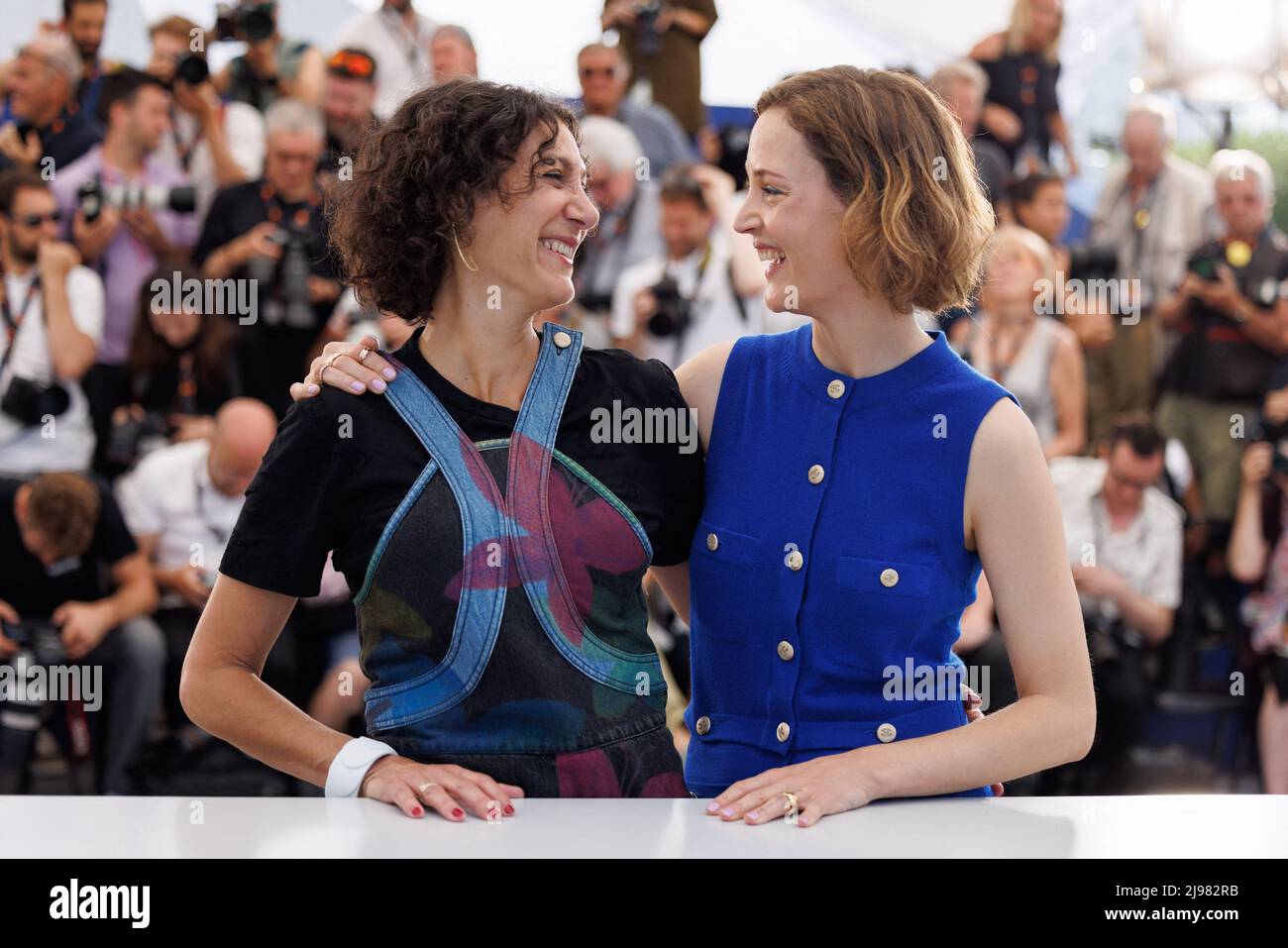 Director Emily Atef and Vicky Krieps attend the photocall for "More ...