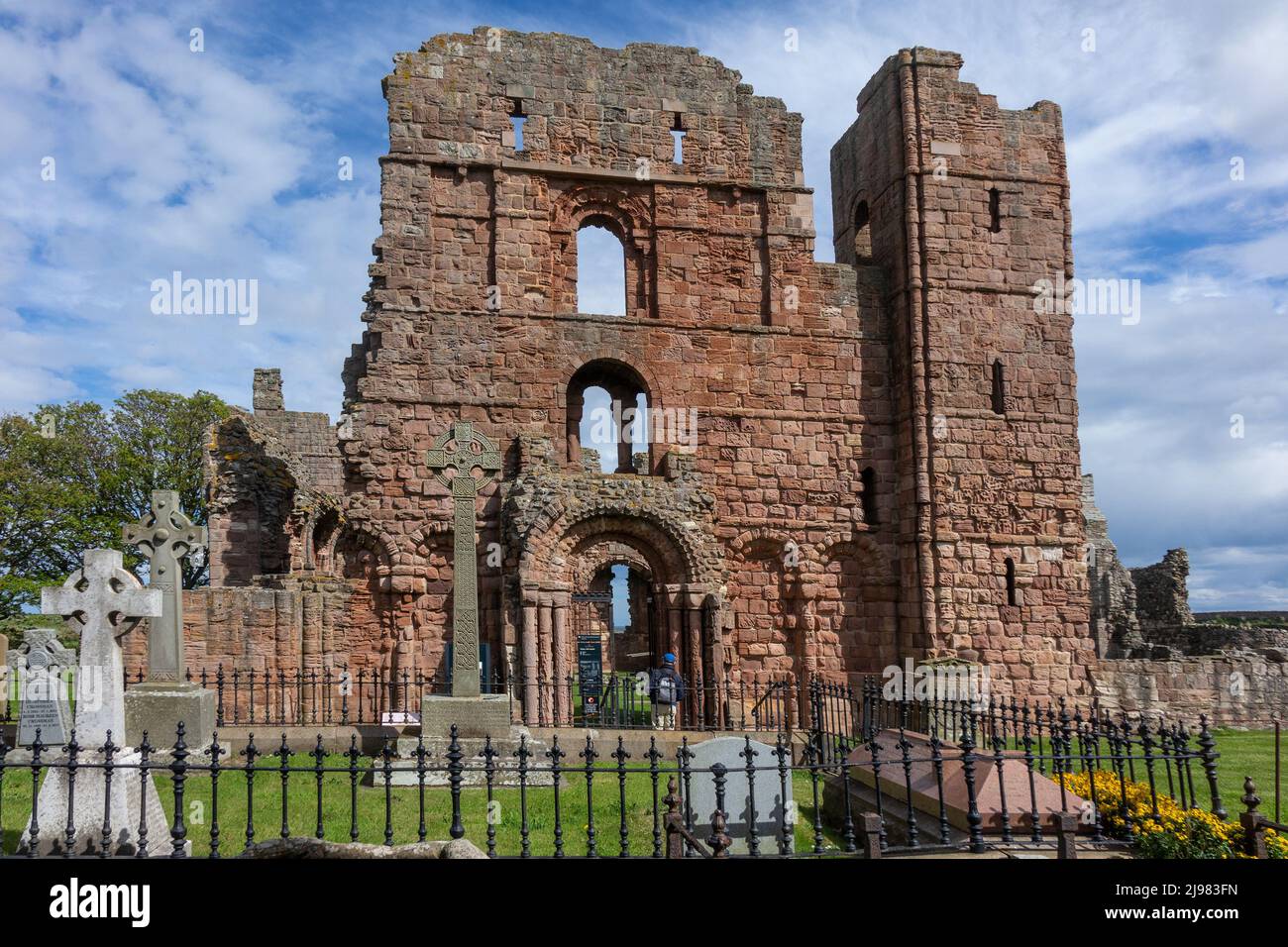 England, Northumberland, Lindisfarne, Holy island, Priory ruins Stock ...