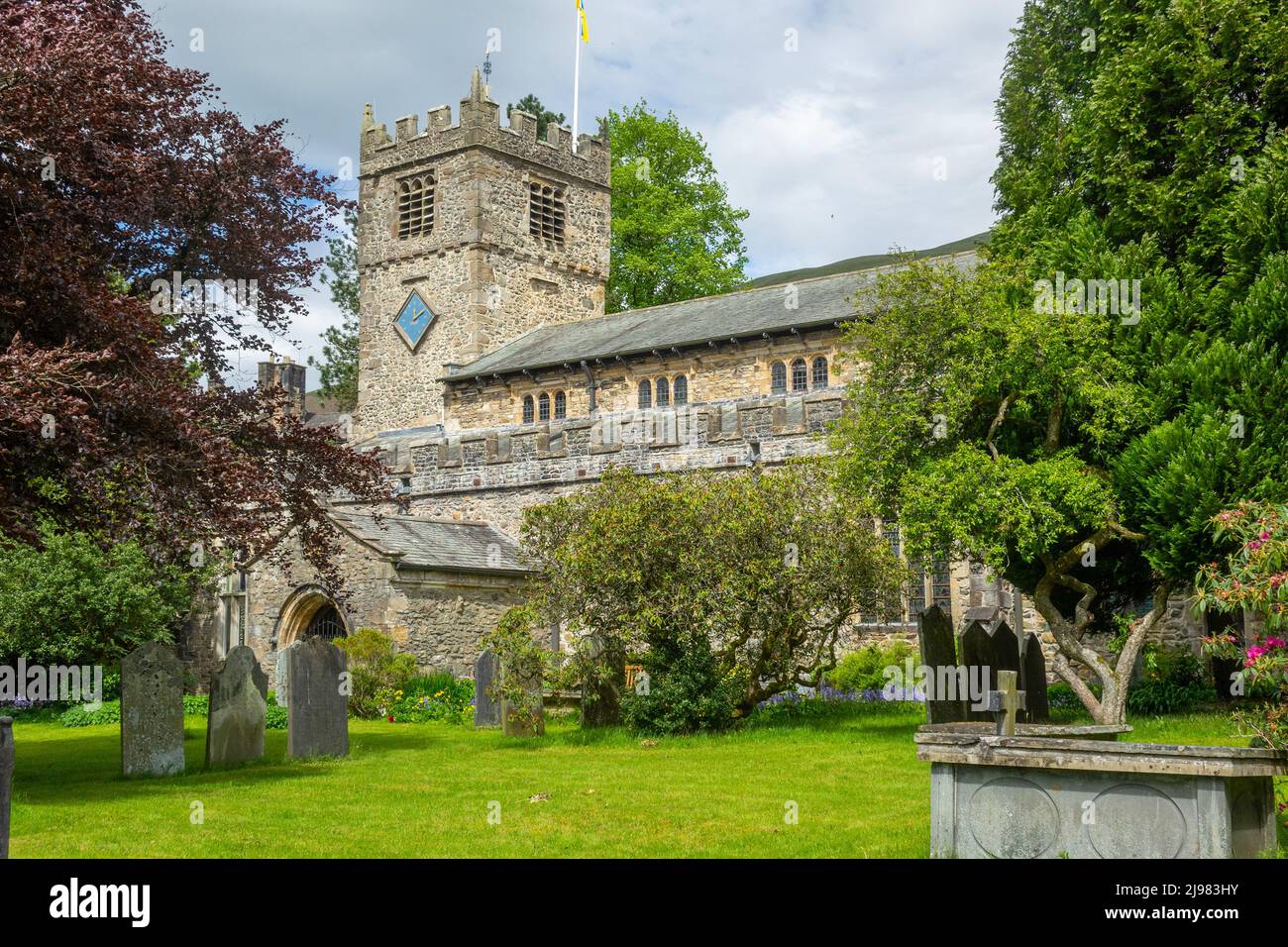 England, Cumbria, Sedbergh, St.Andrew's church Stock Photo - Alamy