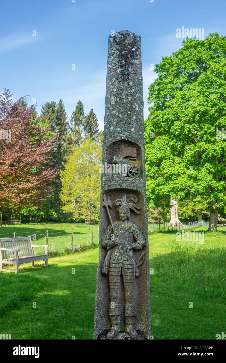 Scotland, Borders, Dryburgh Abbey obelisk Stock Photo - Alamy