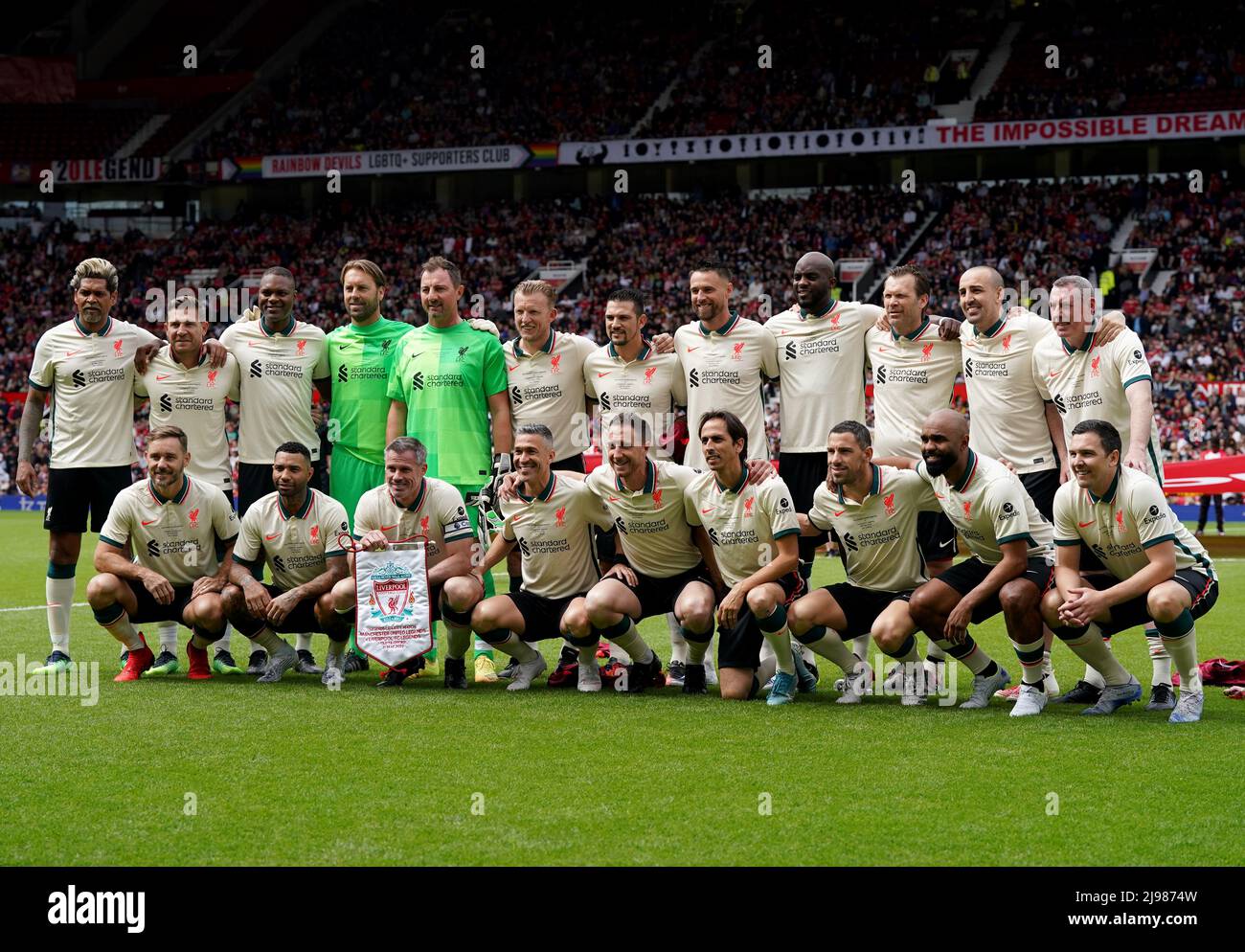 Liverpool FC Legends team ahead of the Legends match at Old Trafford ...