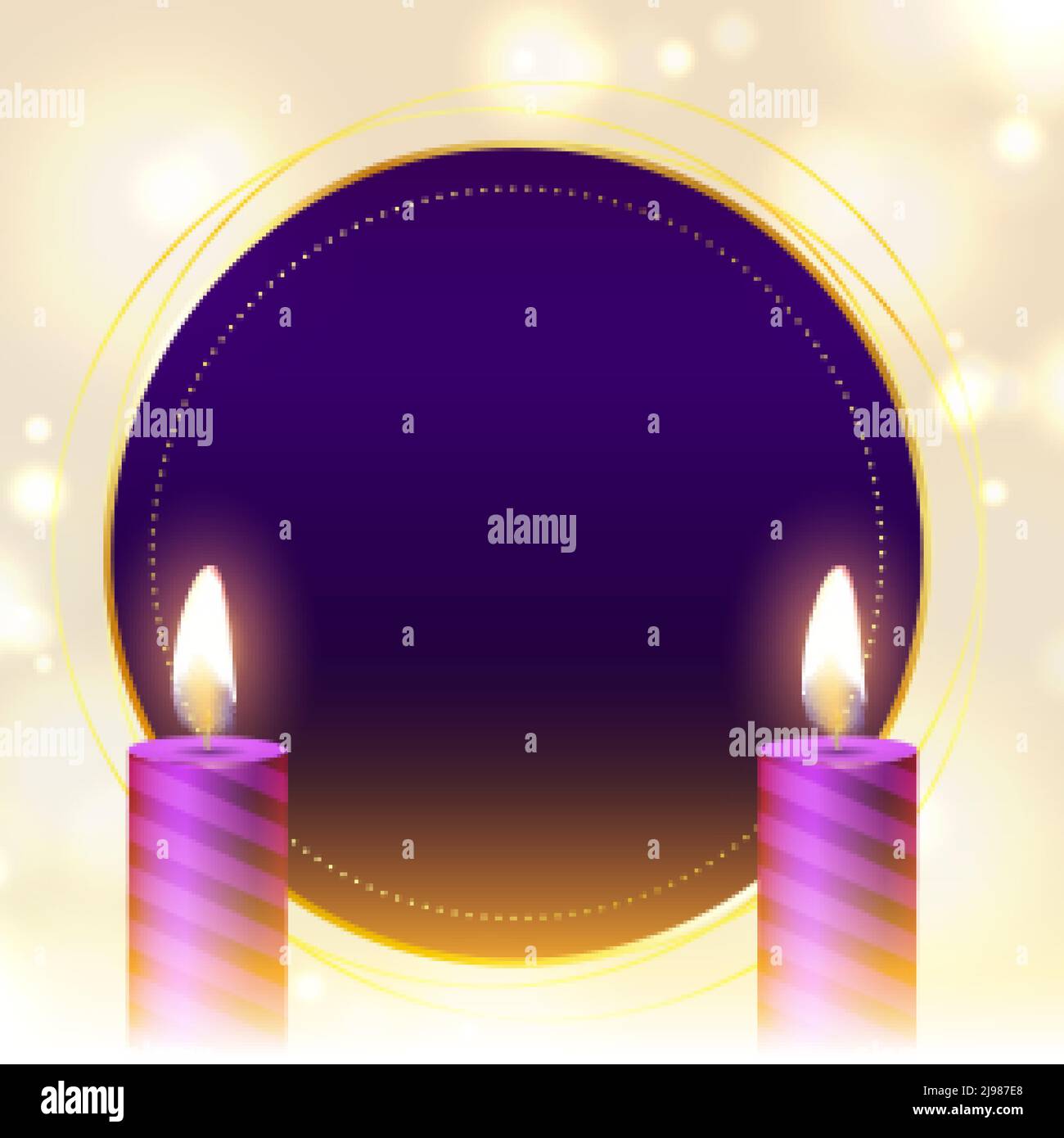 Advent wreath purple Stock Vector Images - Alamy