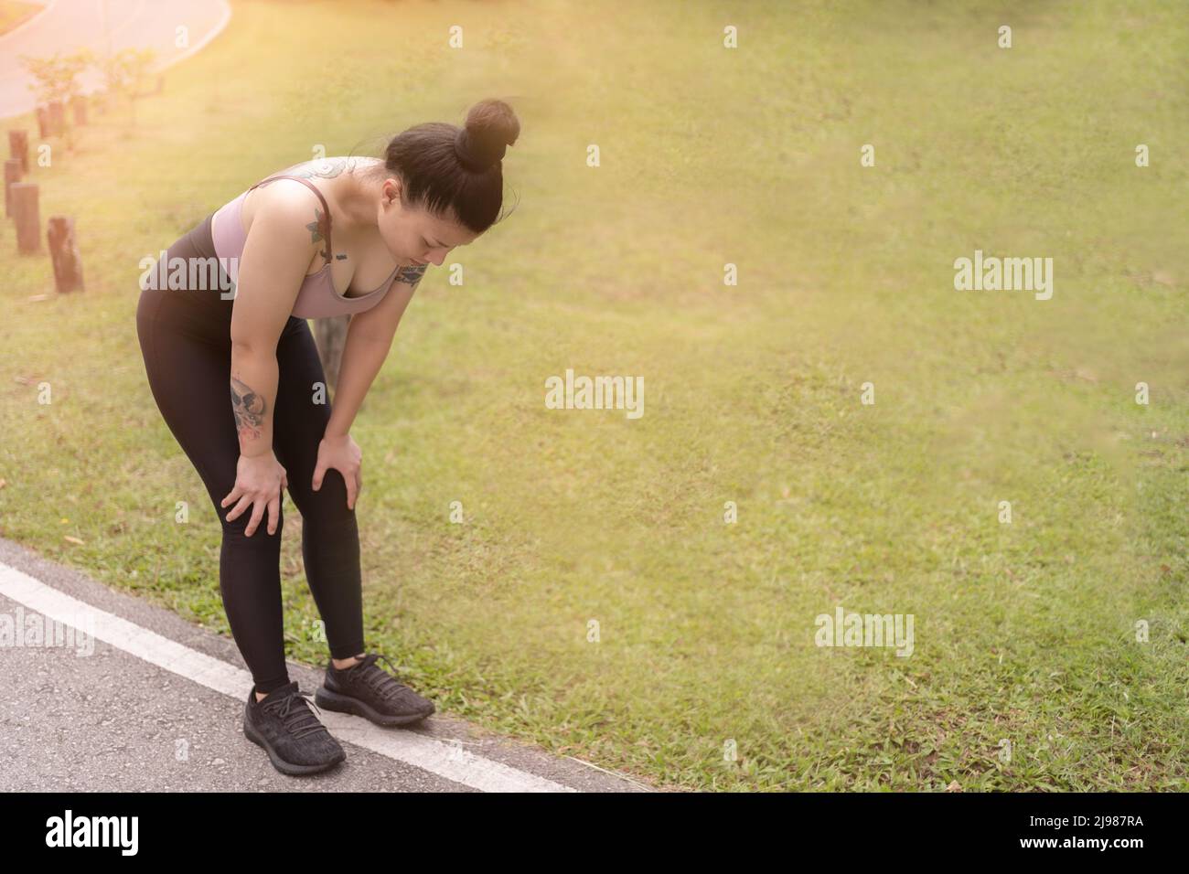 After trail run taking hi-res stock photography and images - Alamy
