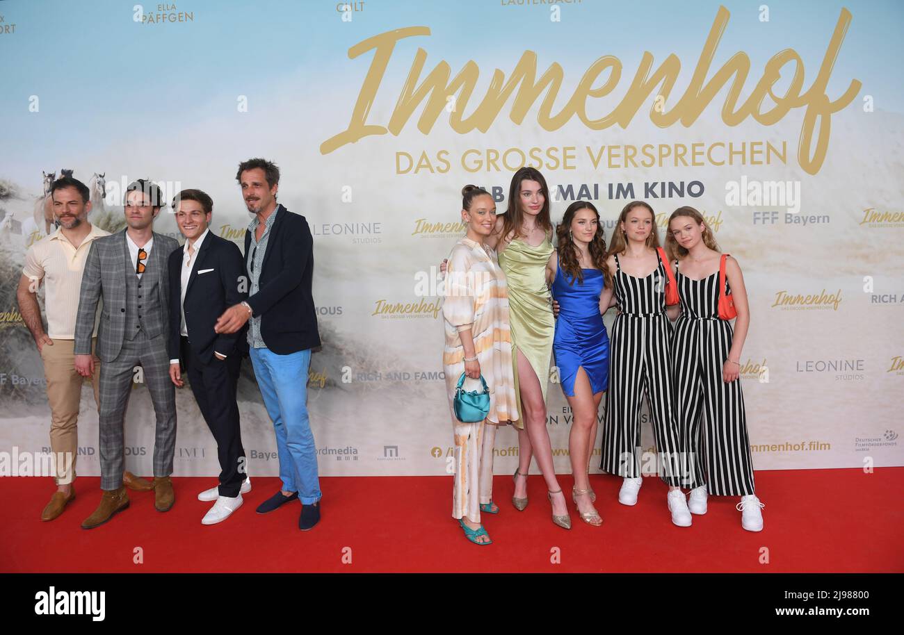 Munich, Germany. 21st May, 2022. Actors Torben Liebrecht (l-r) Max ...