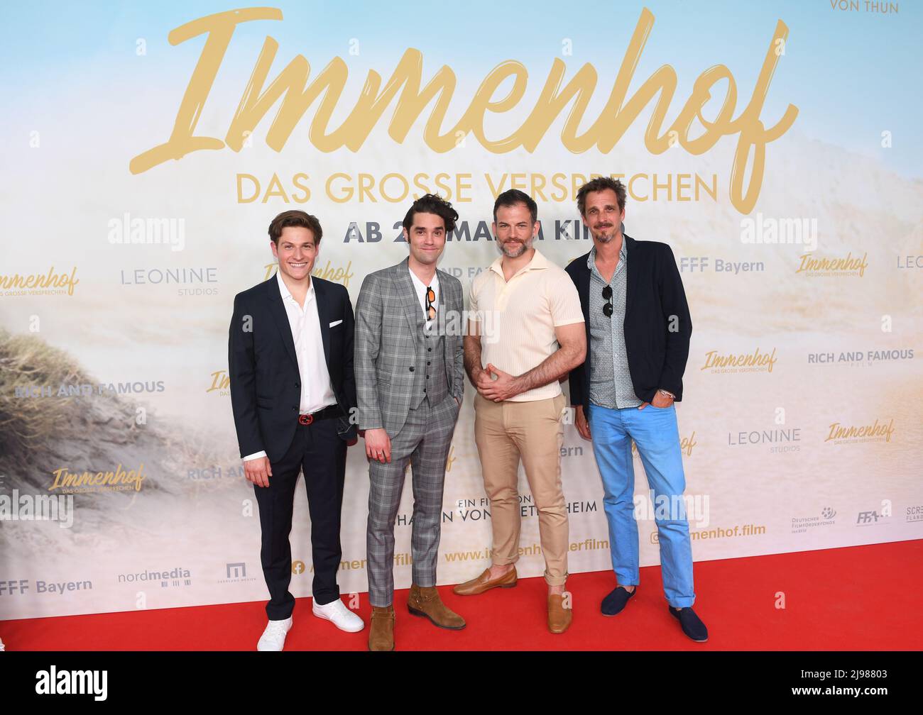 Munich, Germany. 21st May, 2022. Actors Moritz Bäckerling, (l-r) Max ...