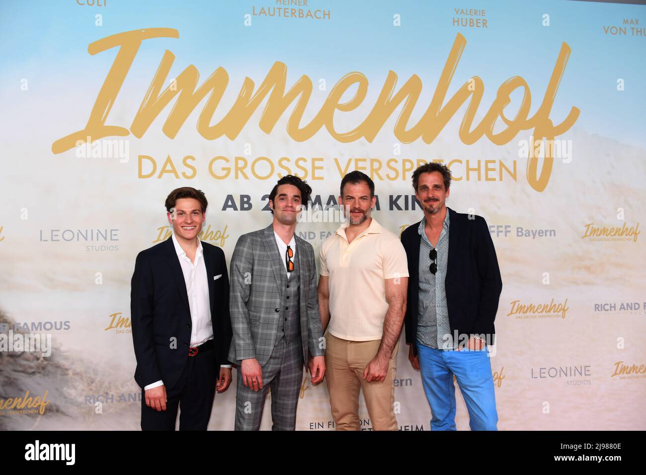 Munich, Germany. 21st May, 2022. Actors Moritz Bäckerling, (l-r) Max ...