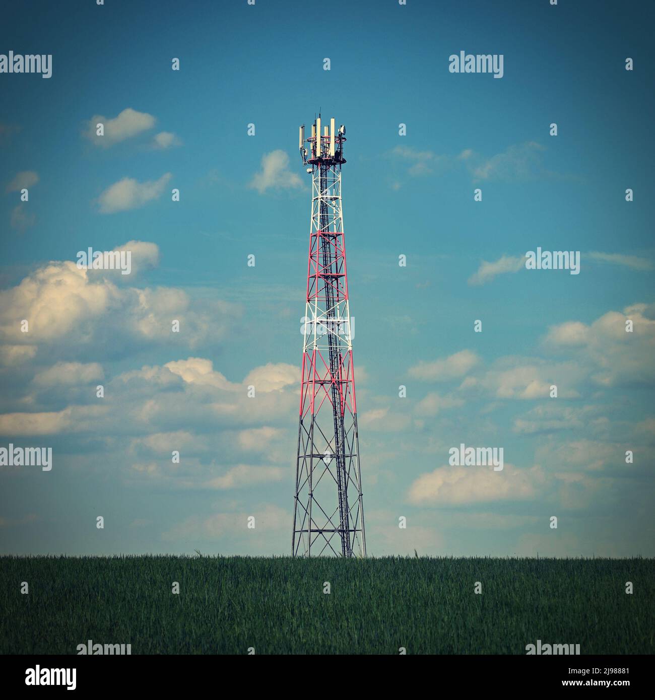 Transmitter for gsm signal of mobile phones in the field. In the ...