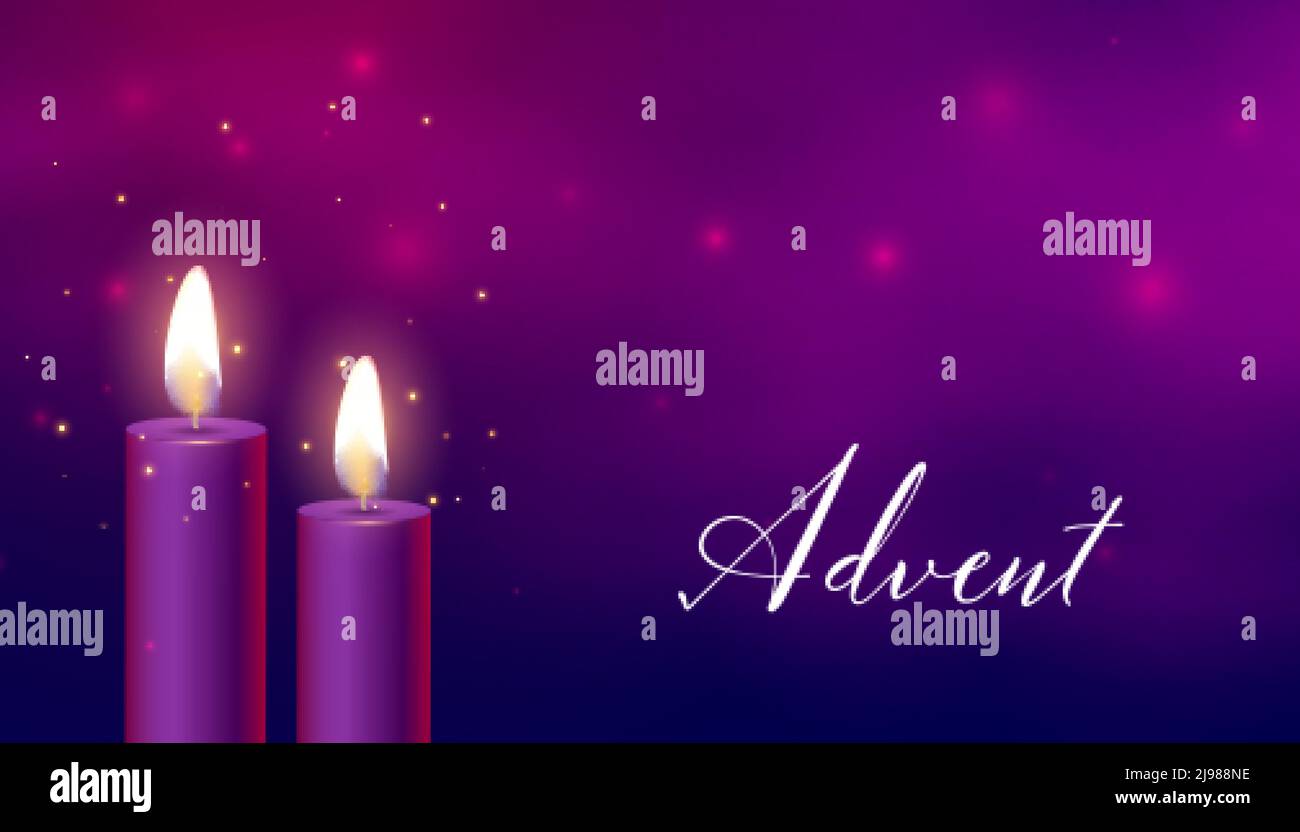 Advent wreath purple Stock Vector Images - Alamy