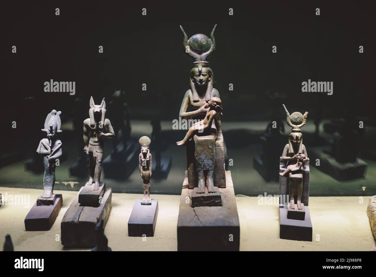 Ancient Egyptian exhibits in the Imhotep Museum, located near the ...