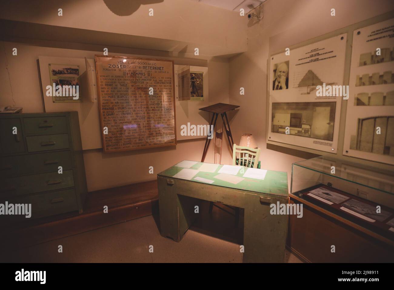 Ancient Egyptian exhibits in the Imhotep Museum, located near the ...