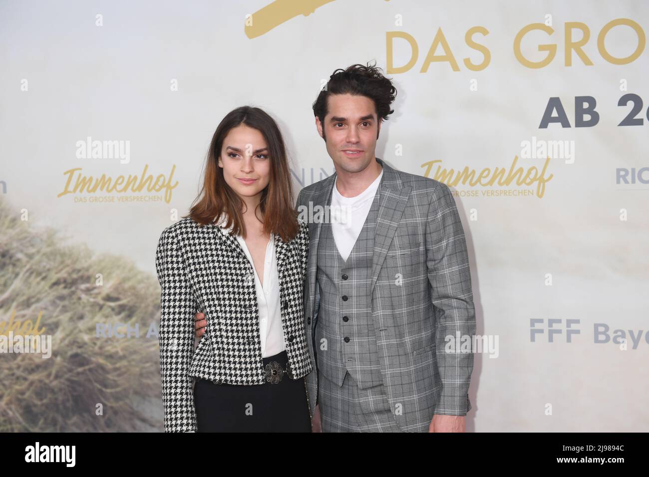 Munich, Germany. 21st May, 2022. Actors Luise Befort and Max Befort ...
