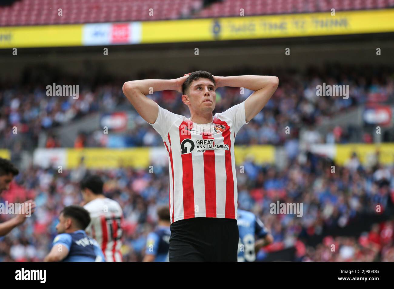Ross Stewart #14 of Sunderland hands on head after missing a chance to ...
