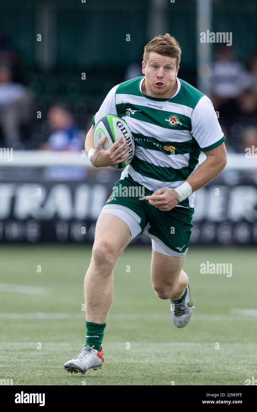 James Cordy-Redden of Ealing Trailfinders makes a break during the ...
