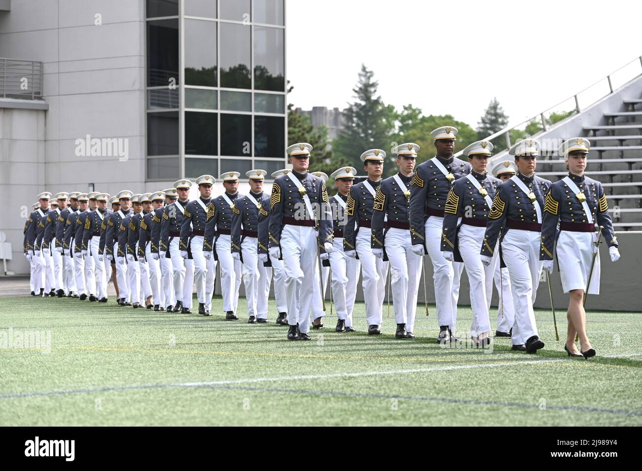 New York, USA. 21st May, 2022. USMA Corps of Cadets arrive inside ...