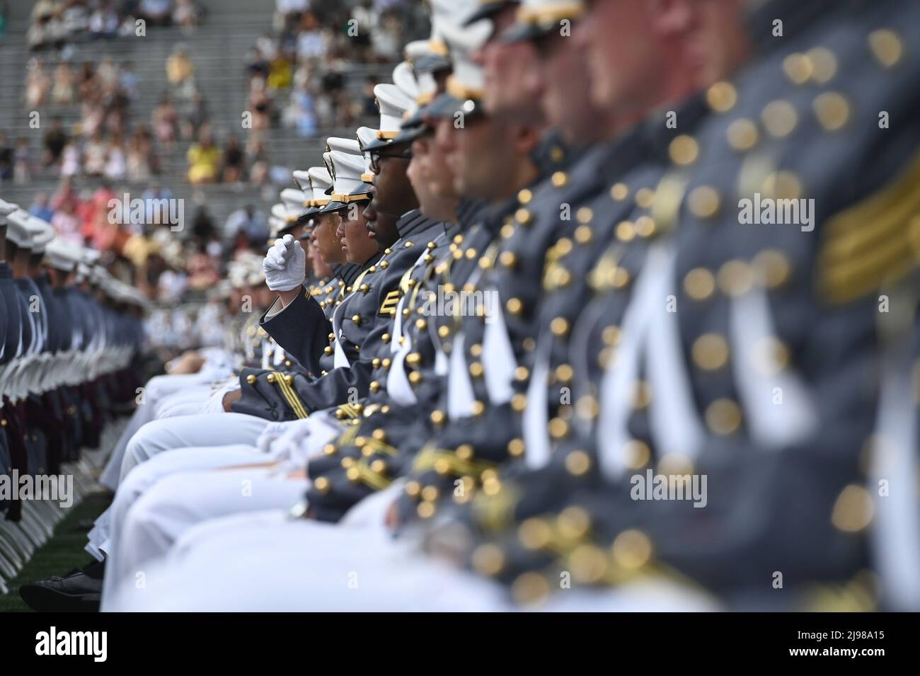 New York, USA. 21st May, 2022. USMA Corps of Cadets arrive inside ...