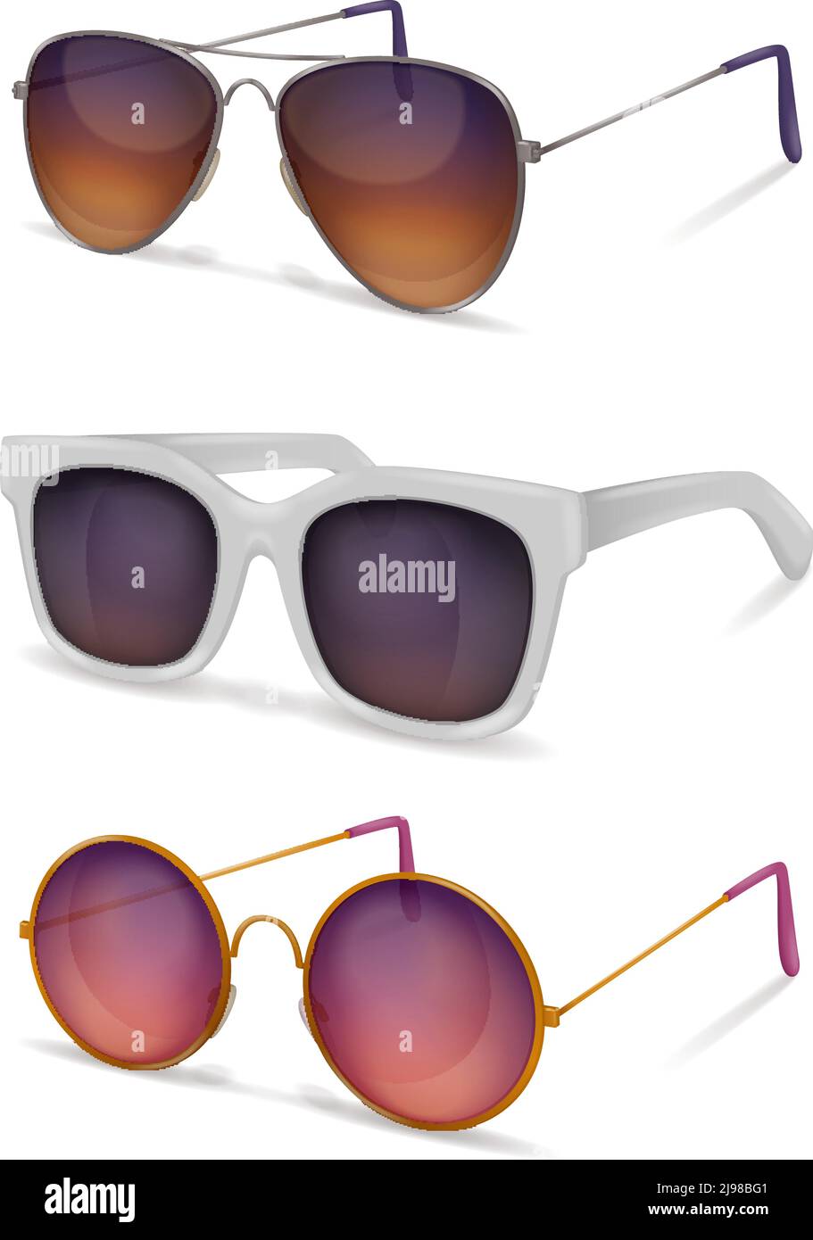 Sun Goggles Realistic Set Stock Vector Image & Art - Alamy