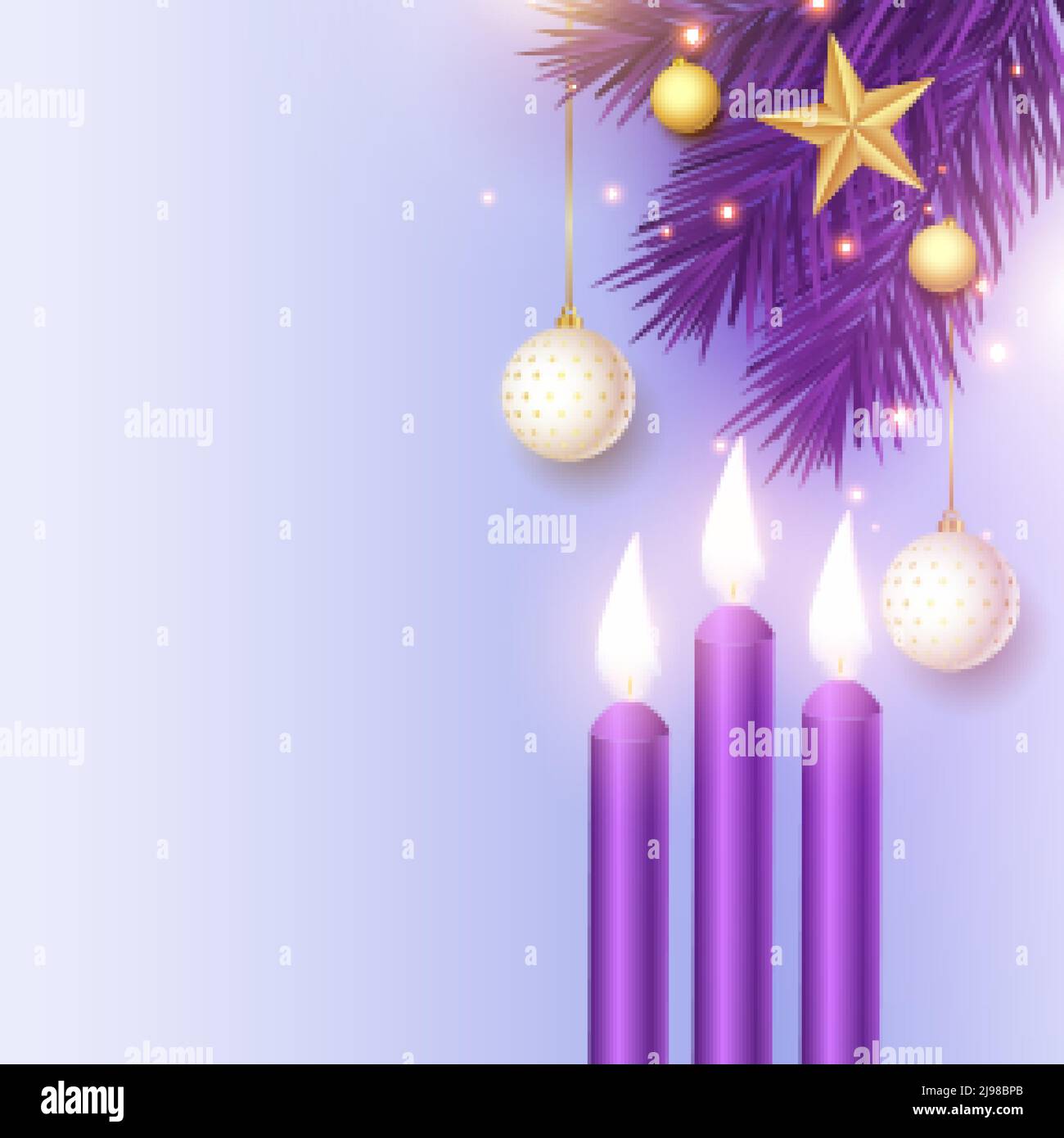 Advent wreath purple Stock Vector Images - Alamy