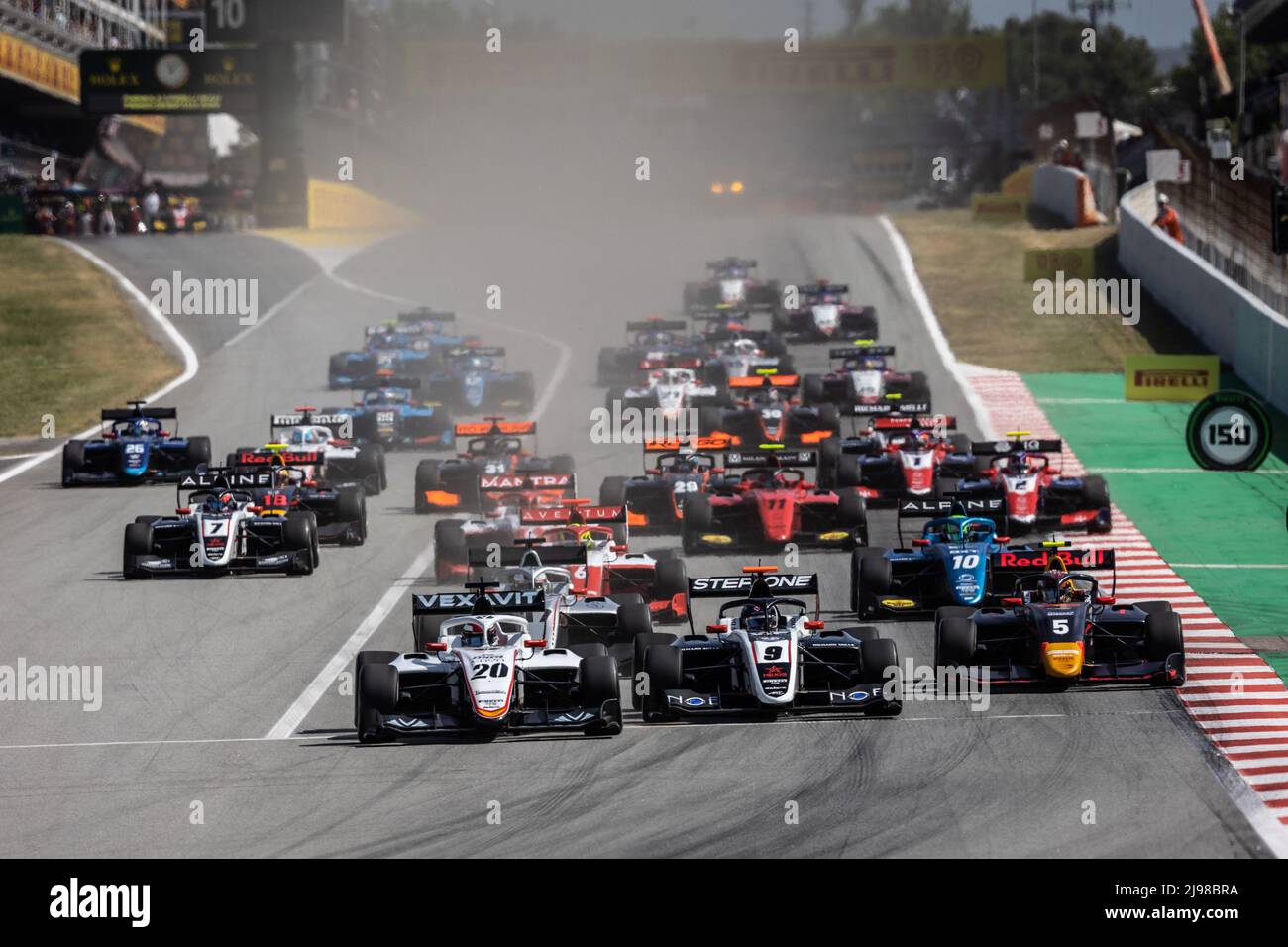 Start of the Sprint Race, 20 VIDALES David (spa), Campos Racing ...
