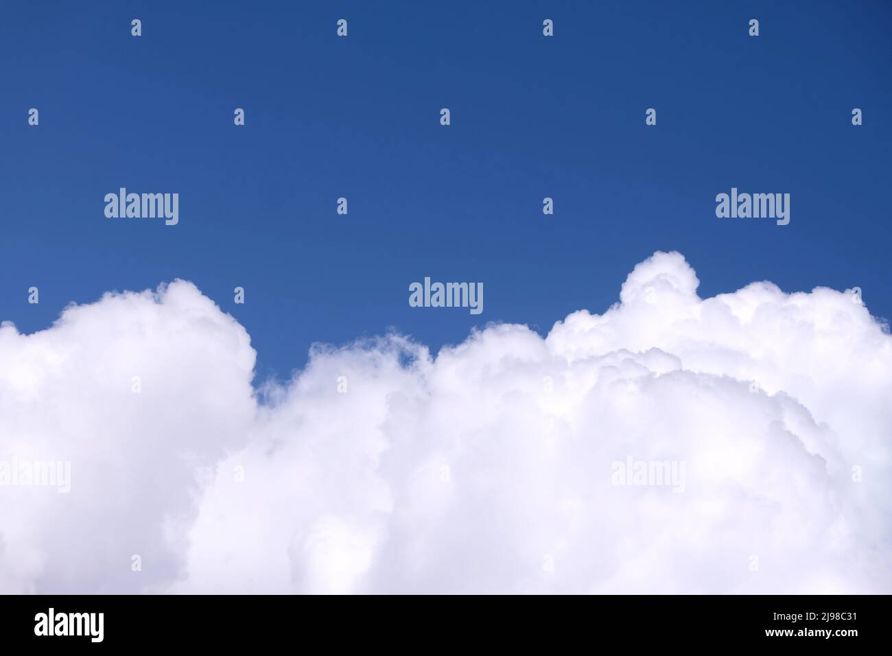 Beautiful contrast sky landscape with white clouds on the bottom of ...