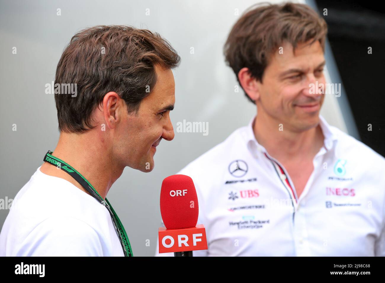 (L to R): Roger Federer (SUI) Tennis Player with Toto Wolff (GER ...