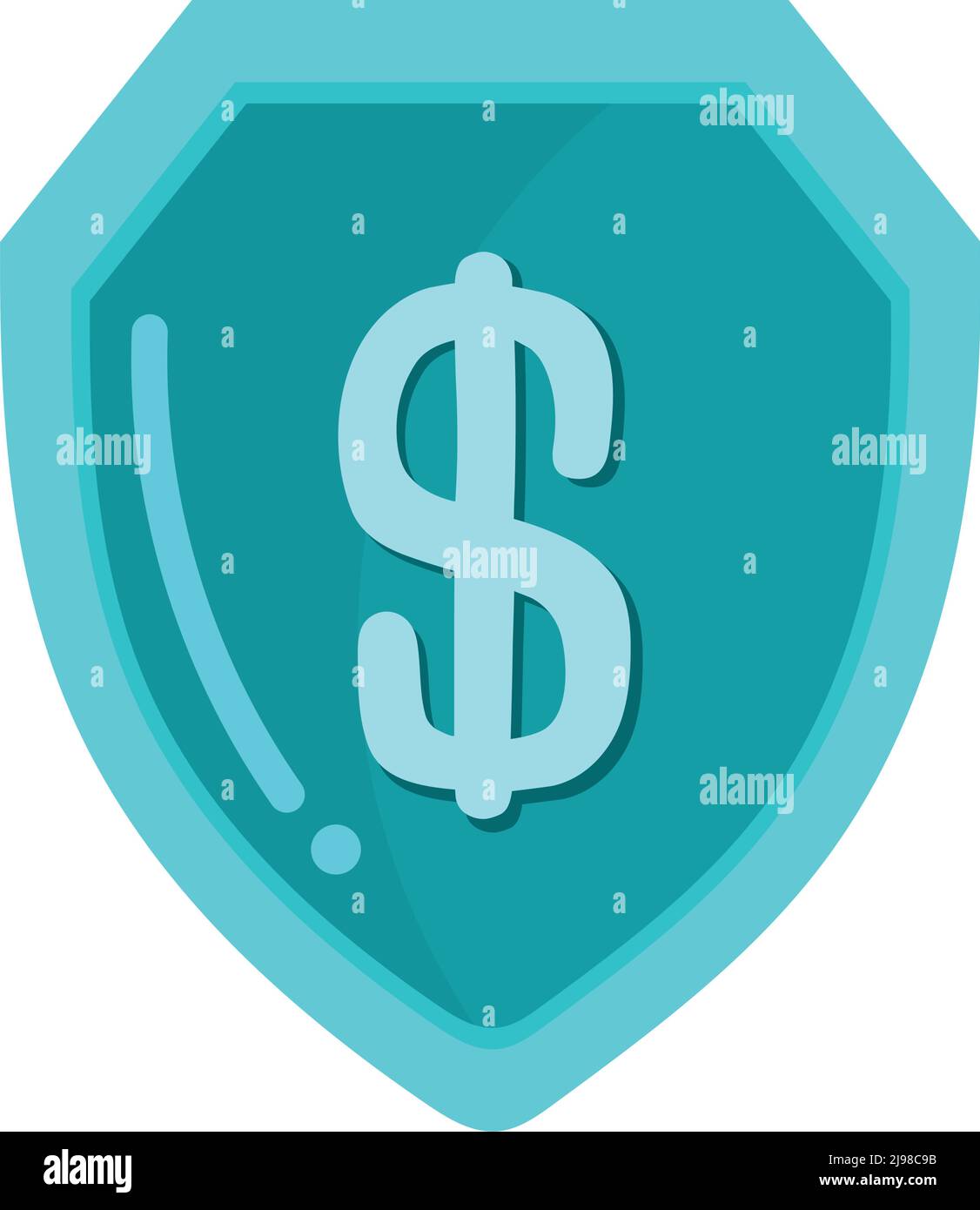 money insurance with shield isolated icon Stock Vector Image & Art - Alamy