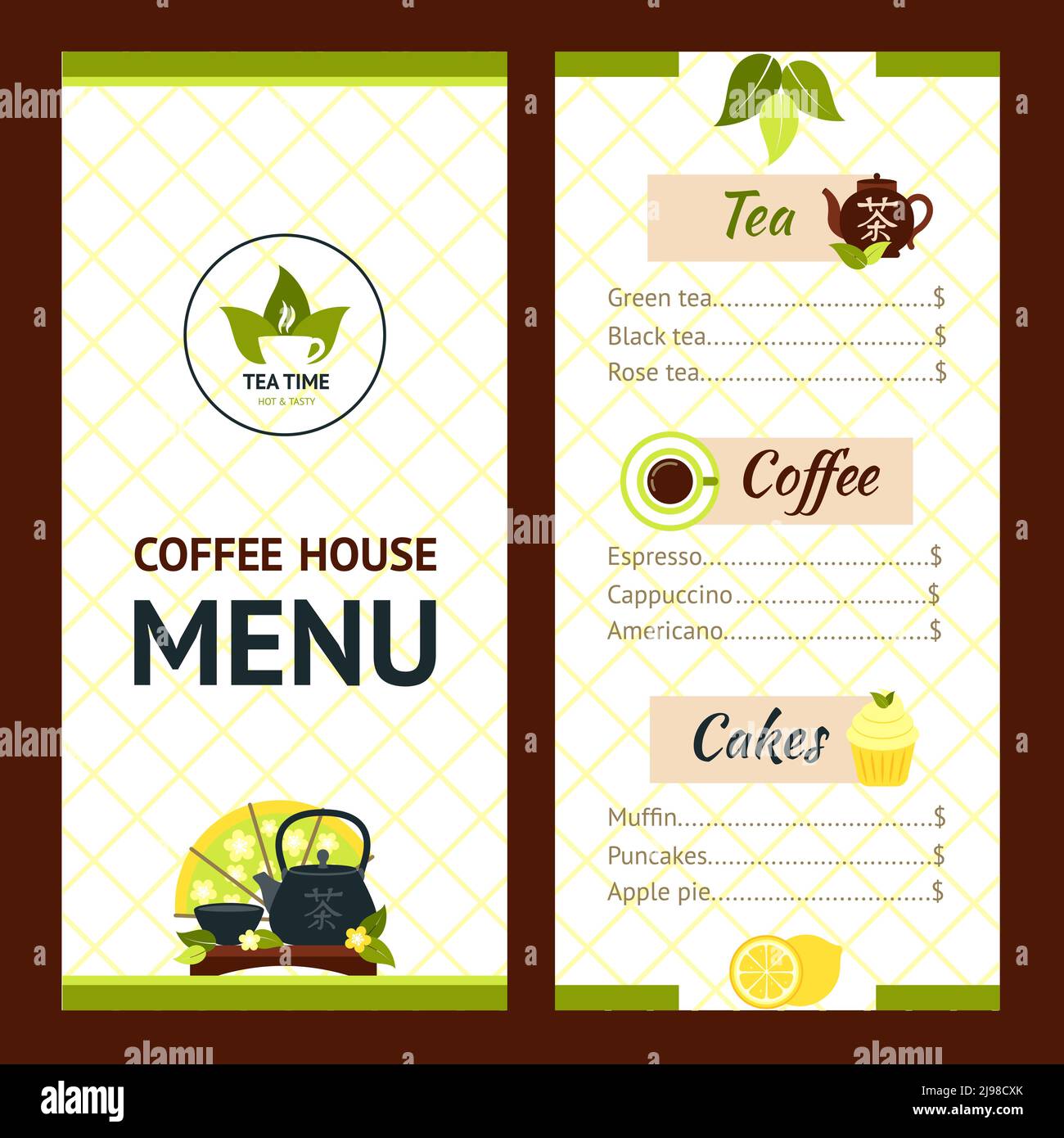 Refreshing restaurant drinks Stock Vector Images - Alamy