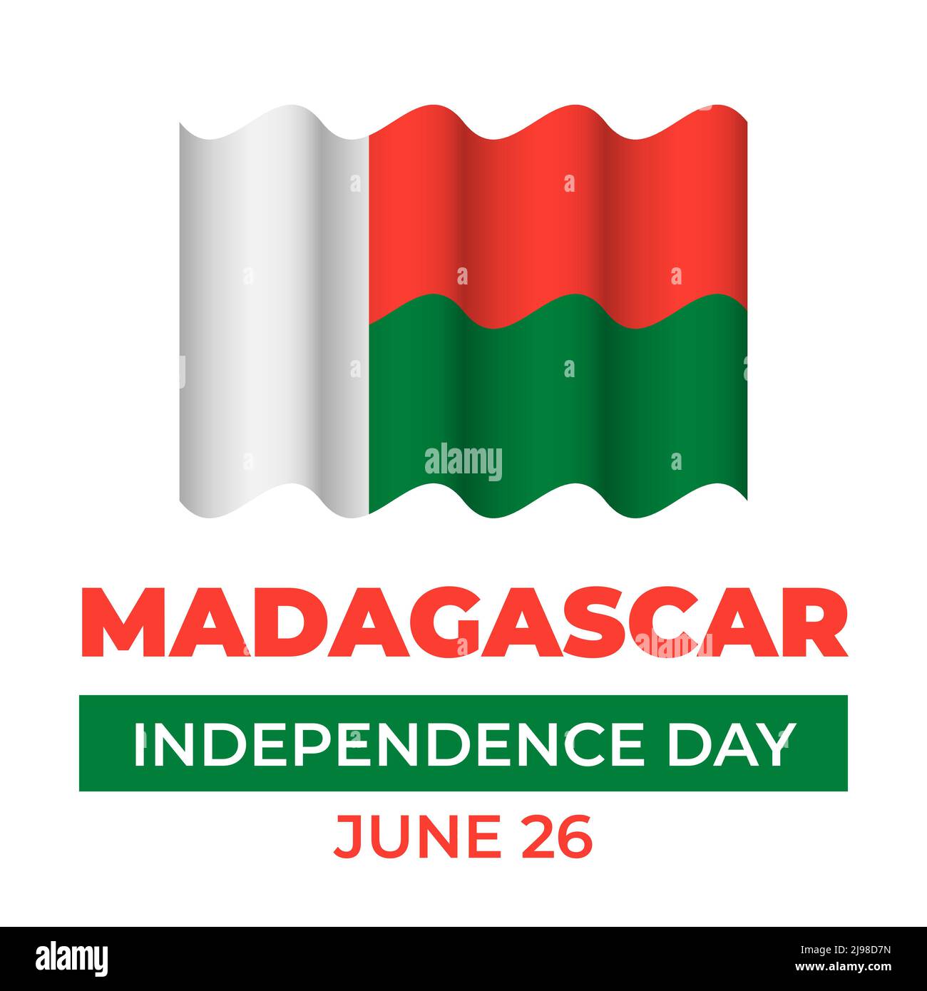 Madagascar Independence Day typography poster. National holiday ...