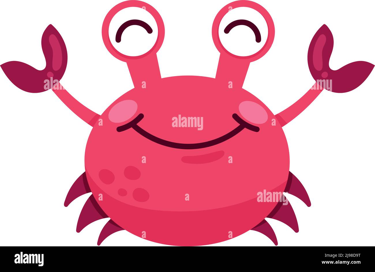 red crab sealife creature character Stock Vector Image & Art - Alamy