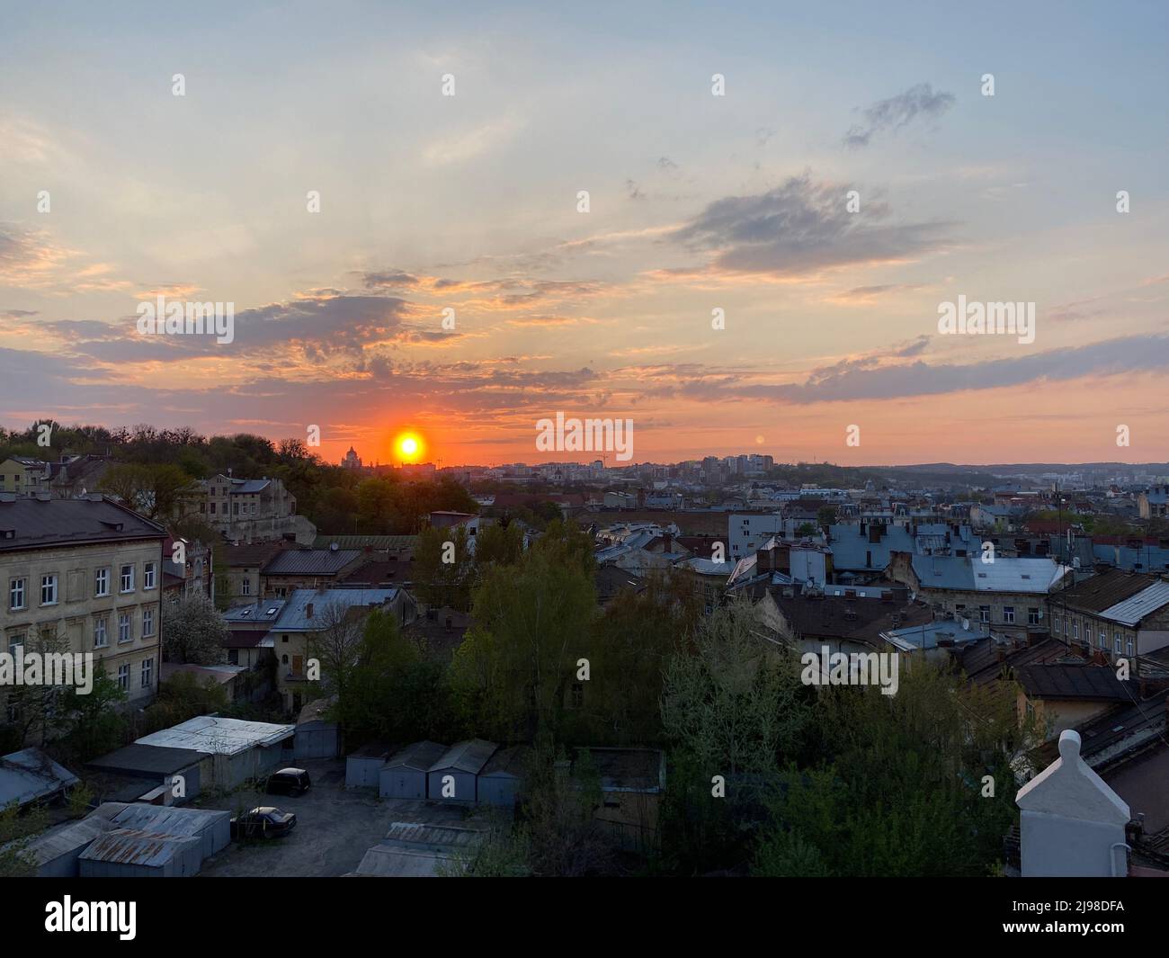 The modern city of Lviv in western Ukraine with ancient European ...
