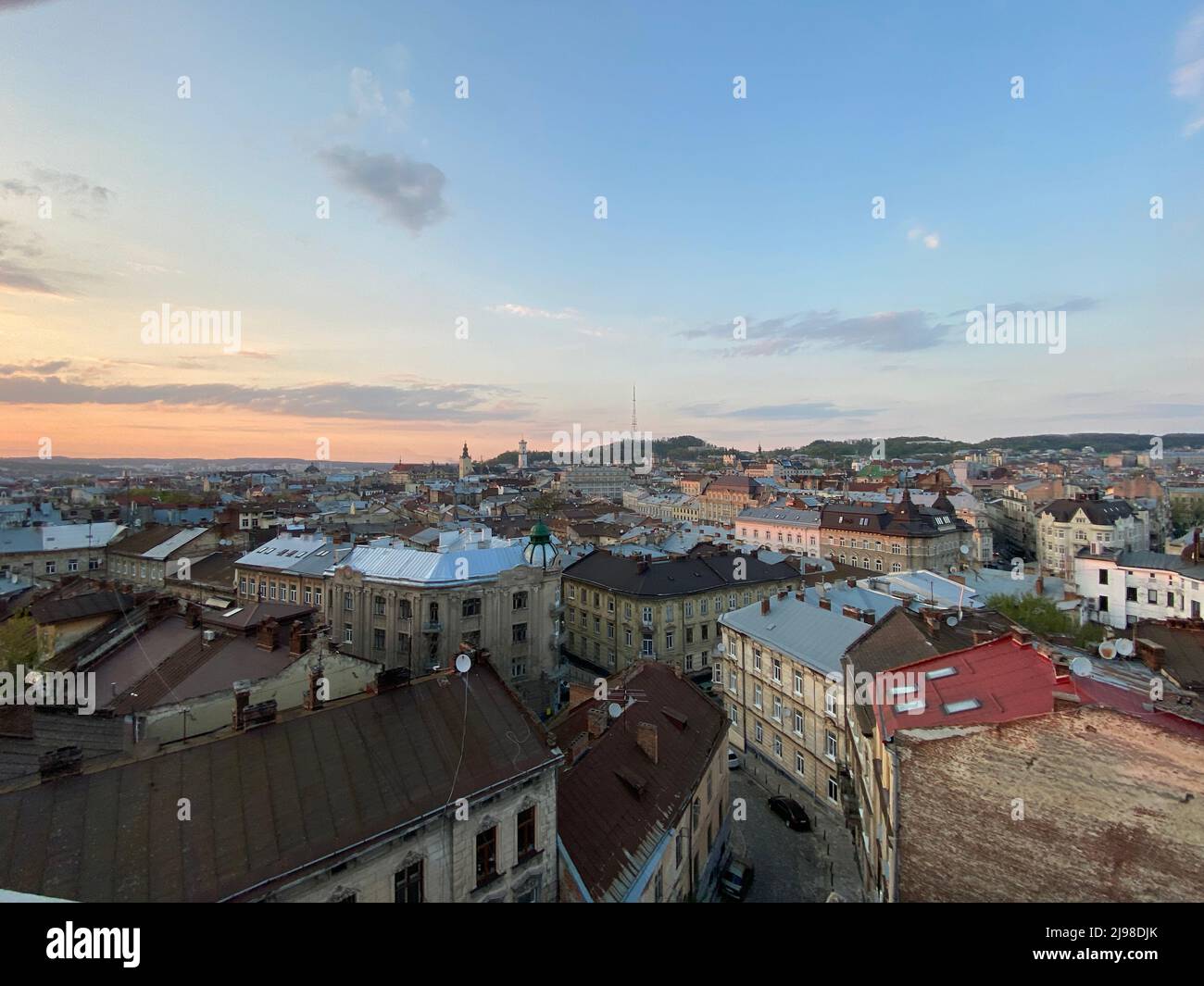 The modern city of Lviv in western Ukraine with ancient European ...