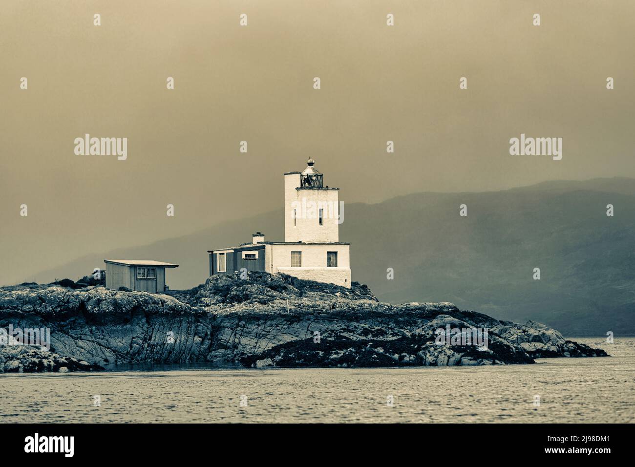 Plockton Lighthouse keeper's cottage , built around 1880, sits on a ...