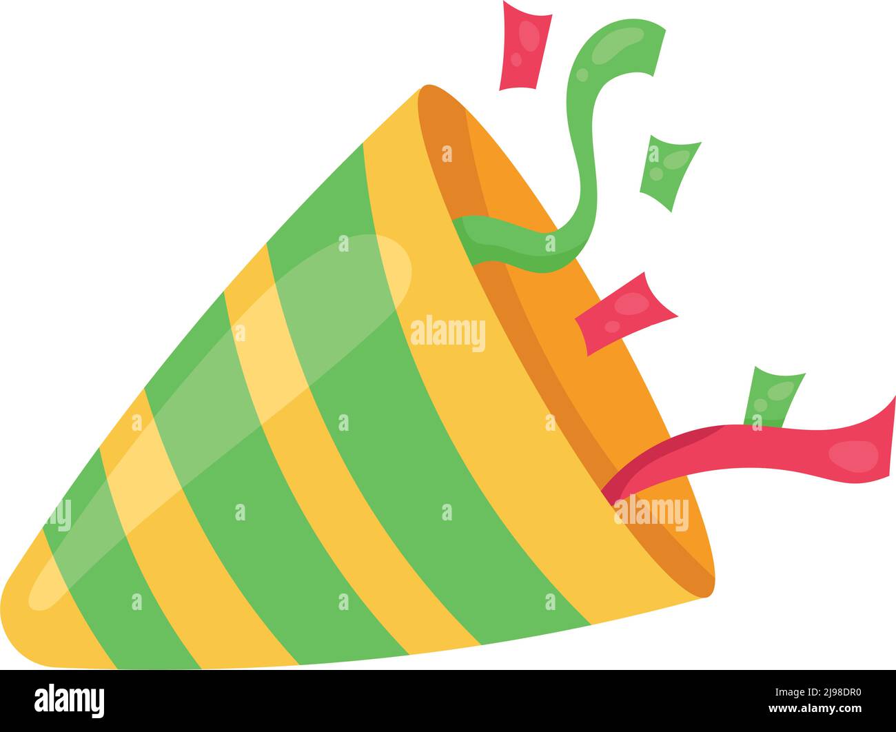 cornet with confetti tropical icon Stock Vector Image & Art - Alamy