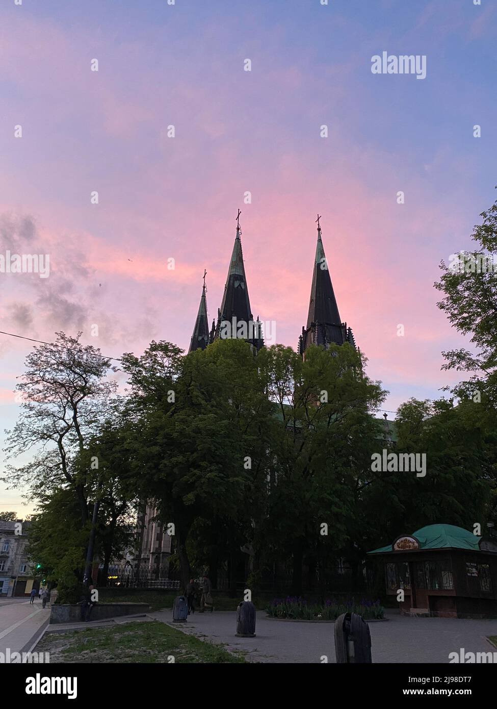 The modern city of Lviv in western Ukraine with ancient European ...