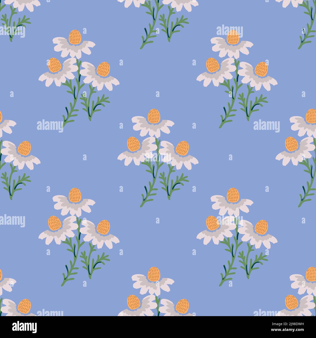 Chamomile pattern seamless in Stock Vector Images - Alamy