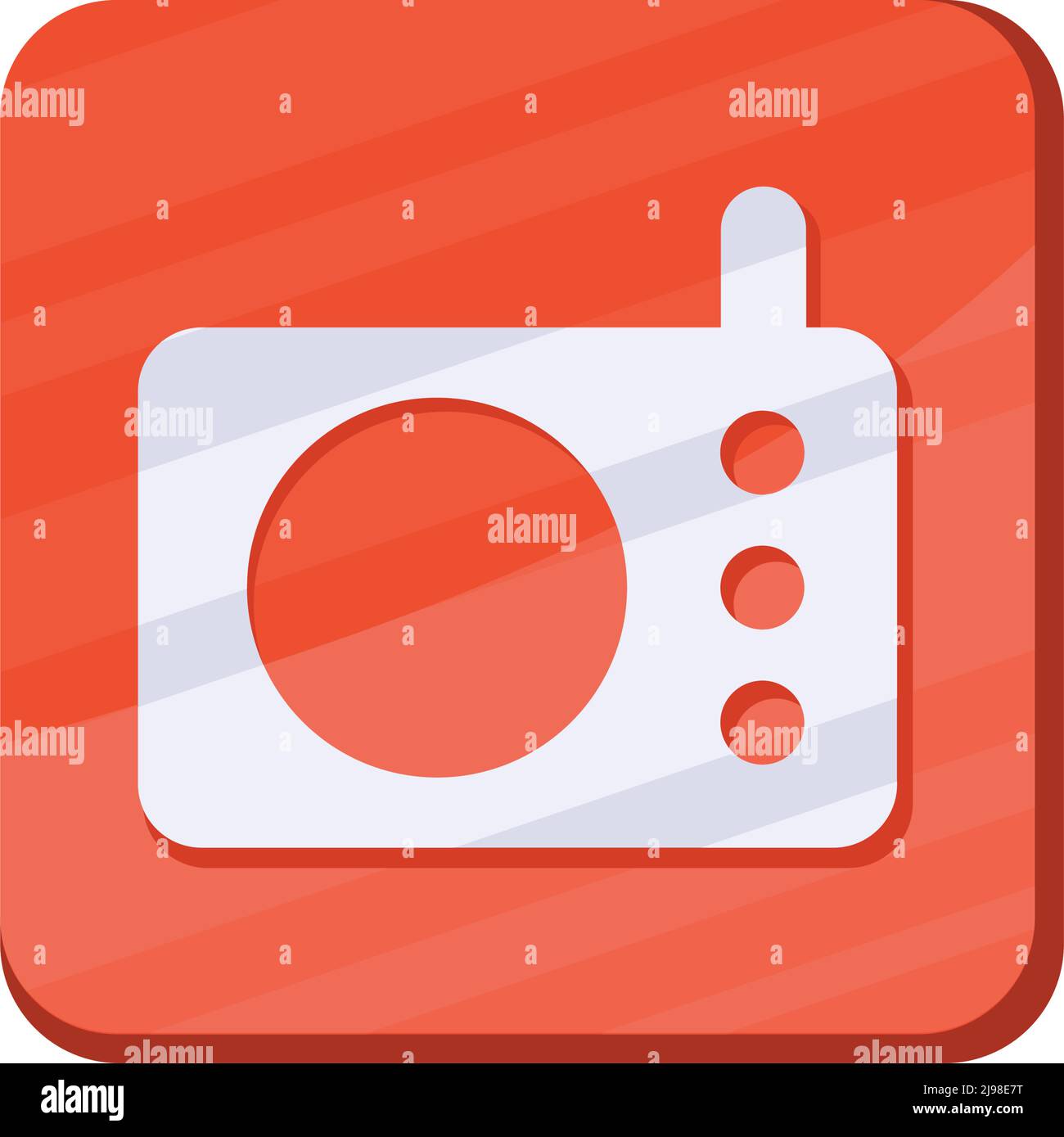 radio red app button icon Stock Vector Image & Art - Alamy