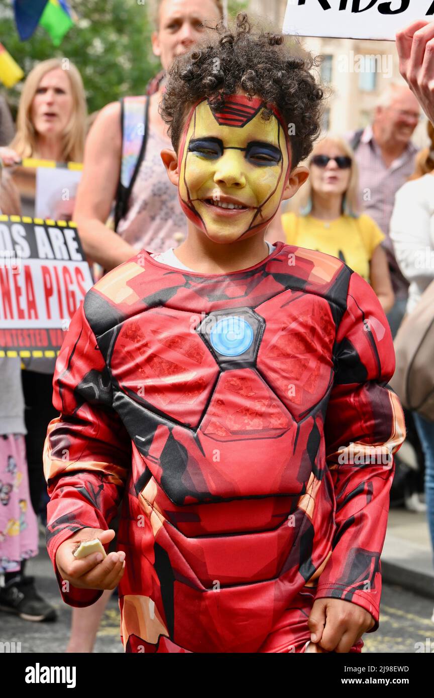 London, UK. An Anti-Vax march took place in Central London today ...