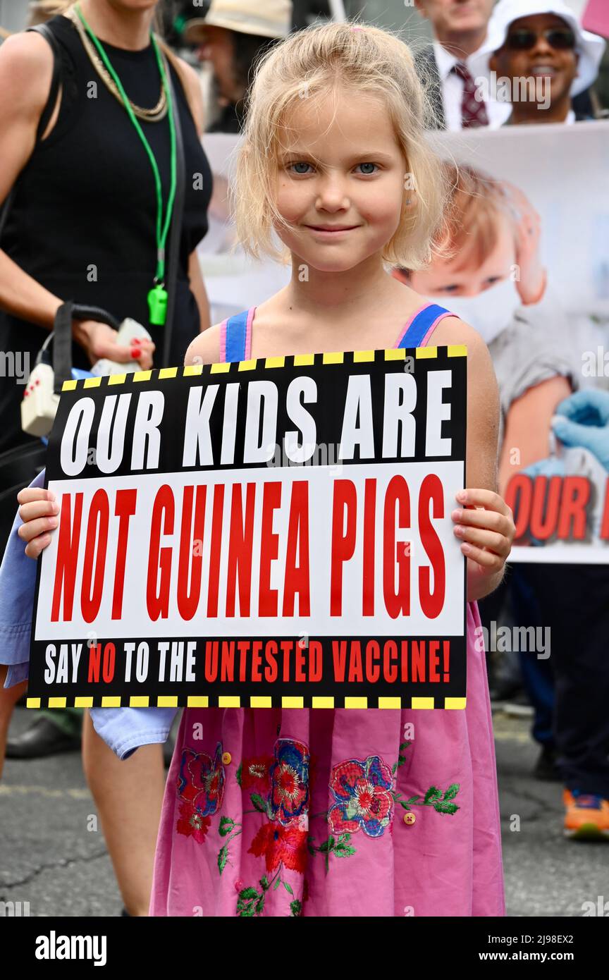 London, UK. An Anti-Vax march took place in Central London today ...