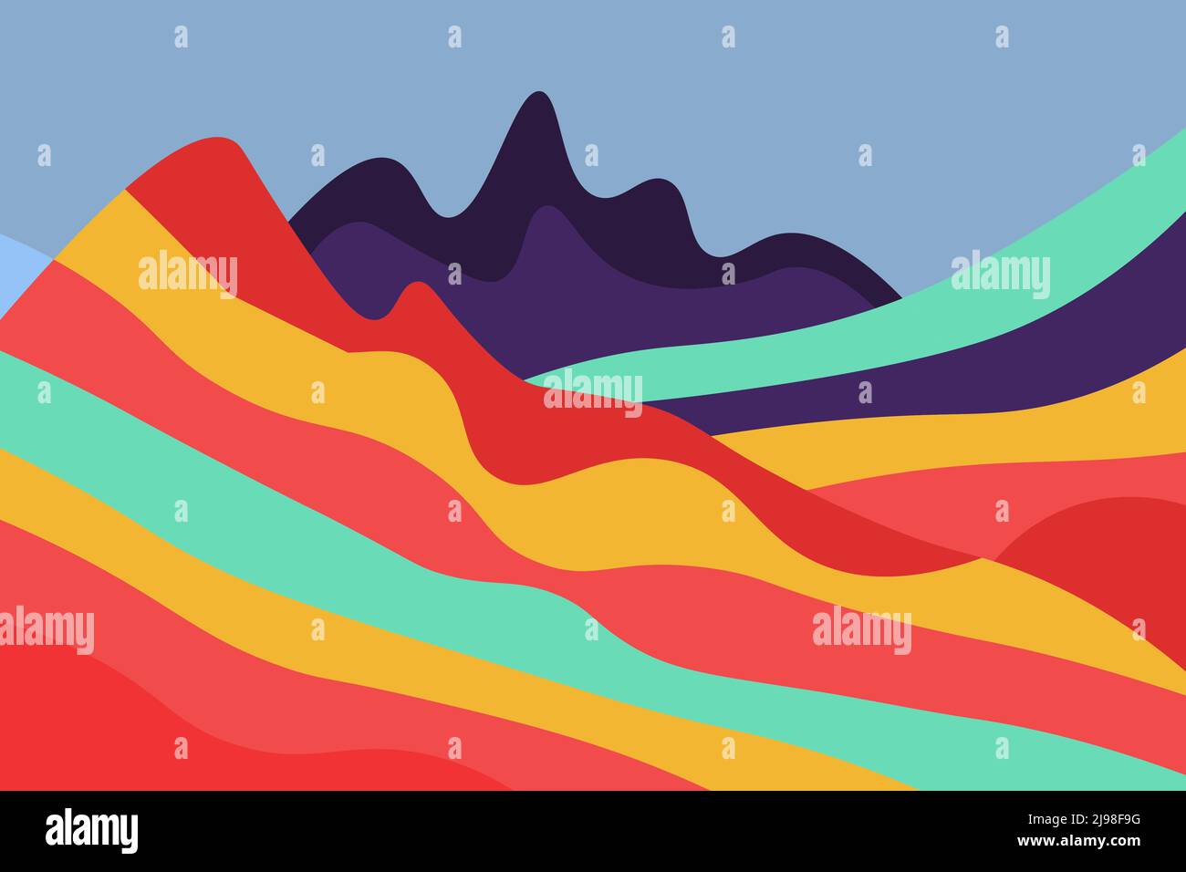 Rainbow mountain simple vector background Stock Vector Image & Art - Alamy