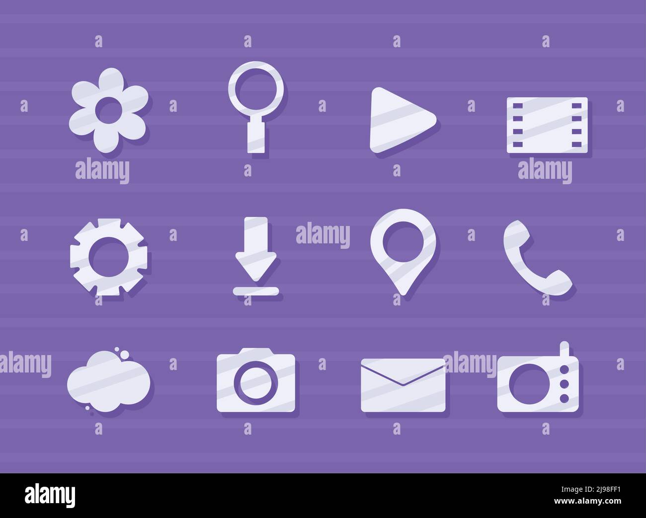 twelve applications signs set icons Stock Vector Image & Art - Alamy