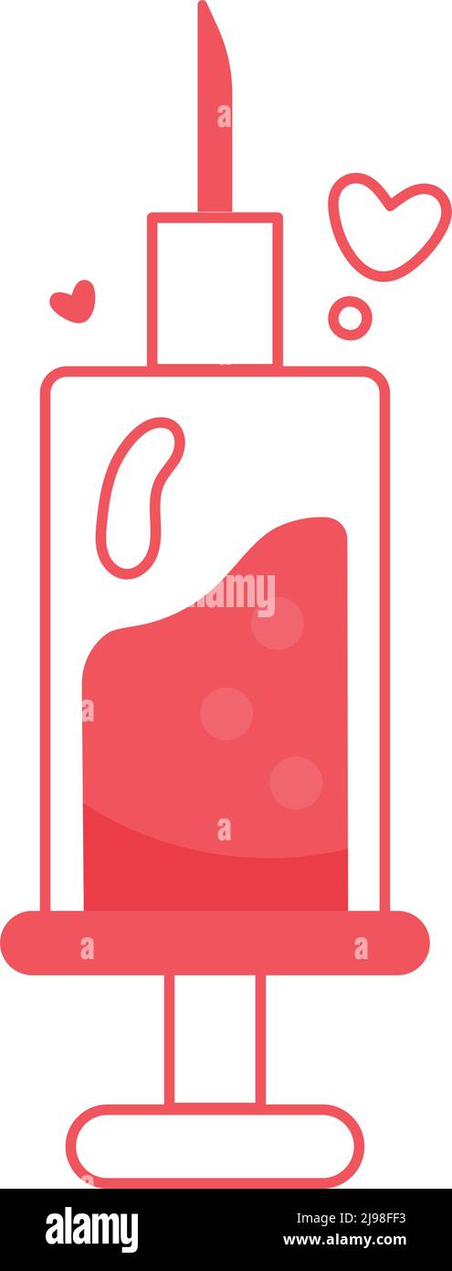 syringe with blood isolated icon Stock Vector Image & Art - Alamy