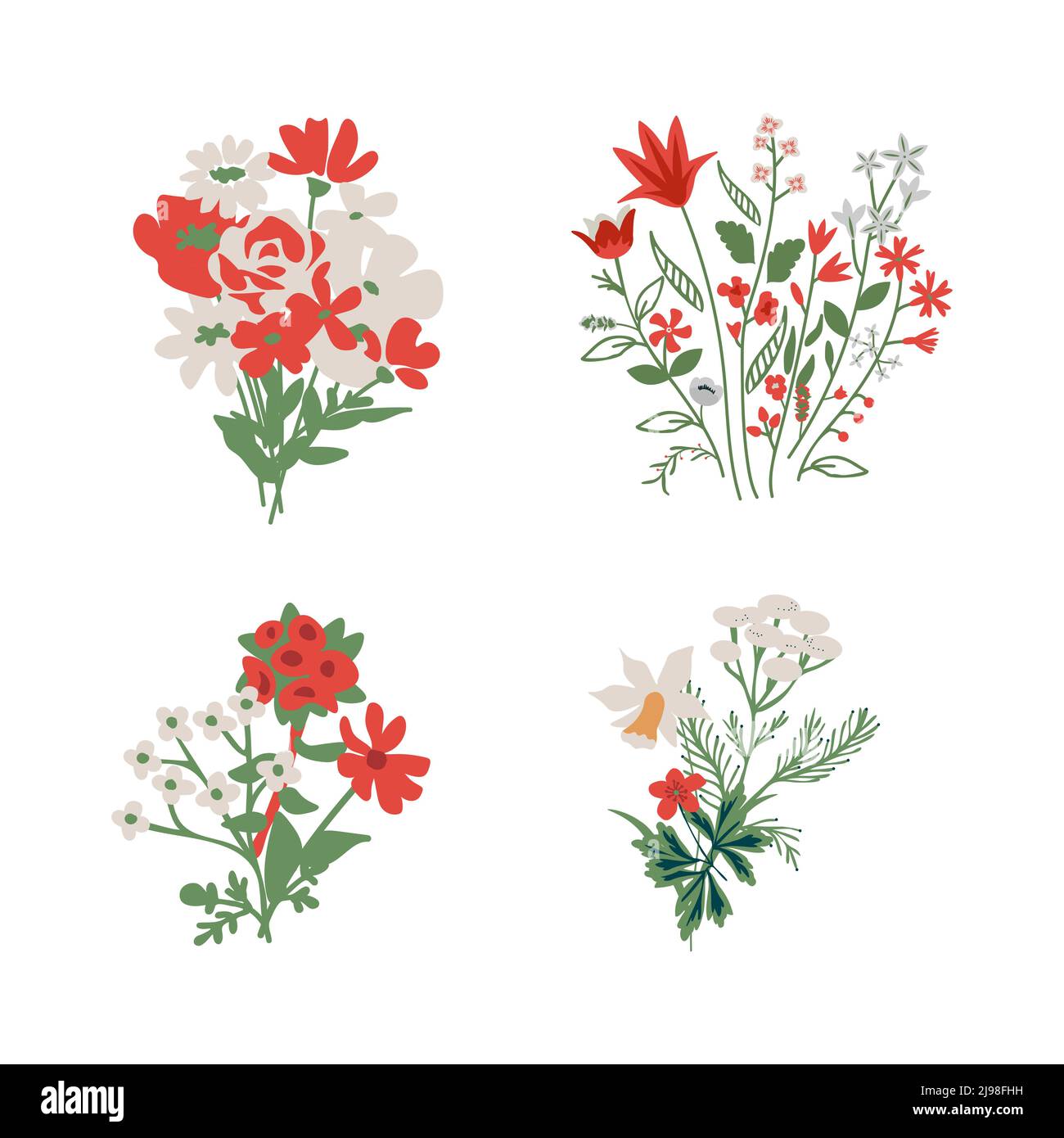 Bouquet bunches bunch Stock Vector Images - Alamy