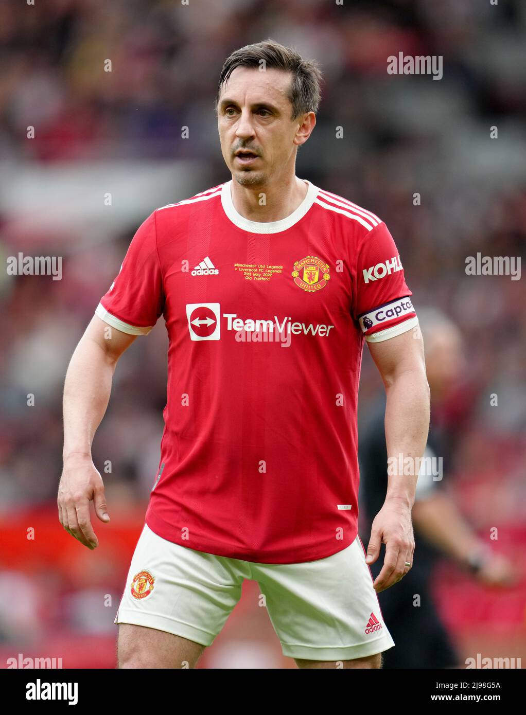Manchester United Legends Gary Neville during the Legends match at Old ...