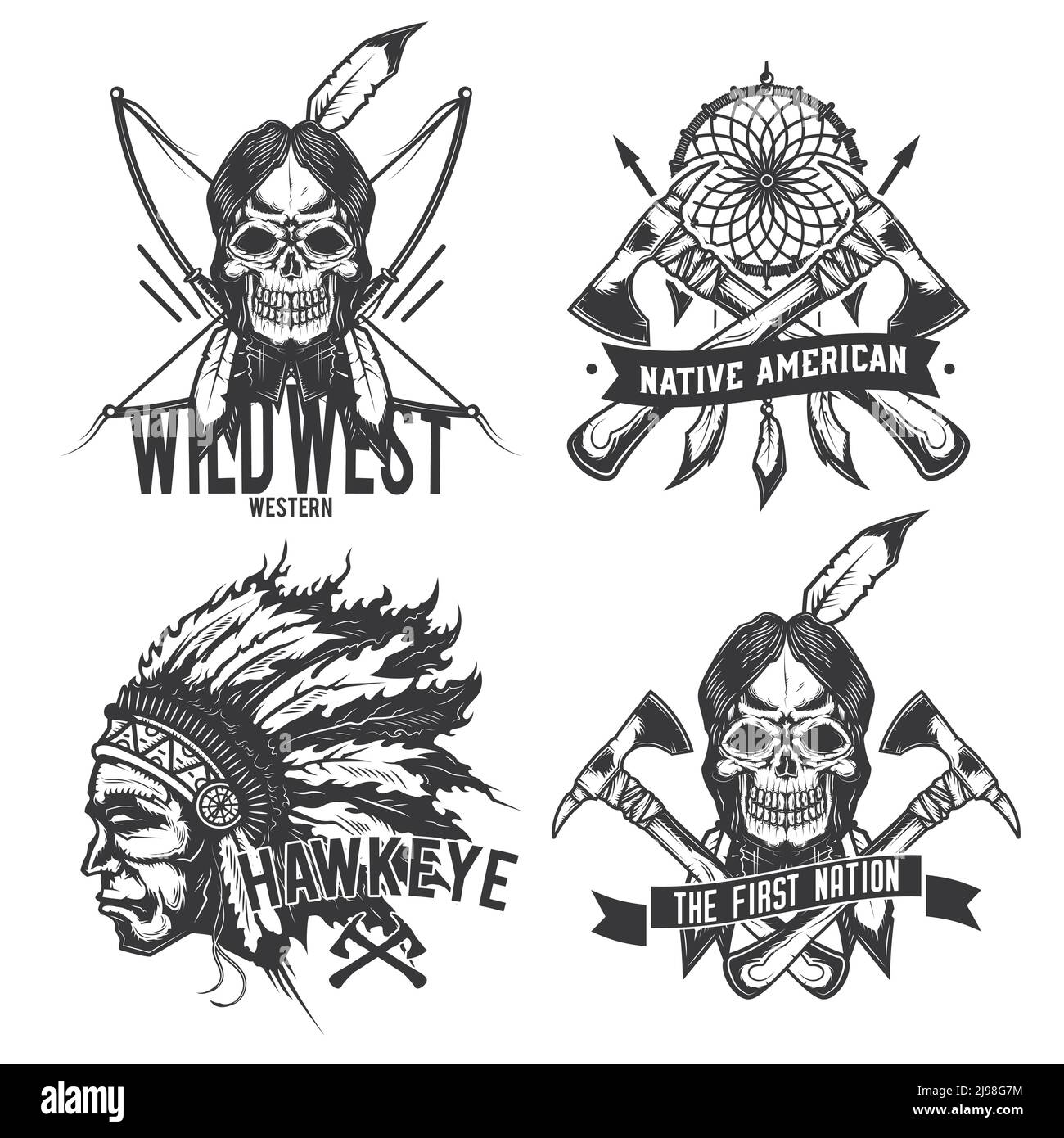 Apache outline Stock Vector Images - Alamy