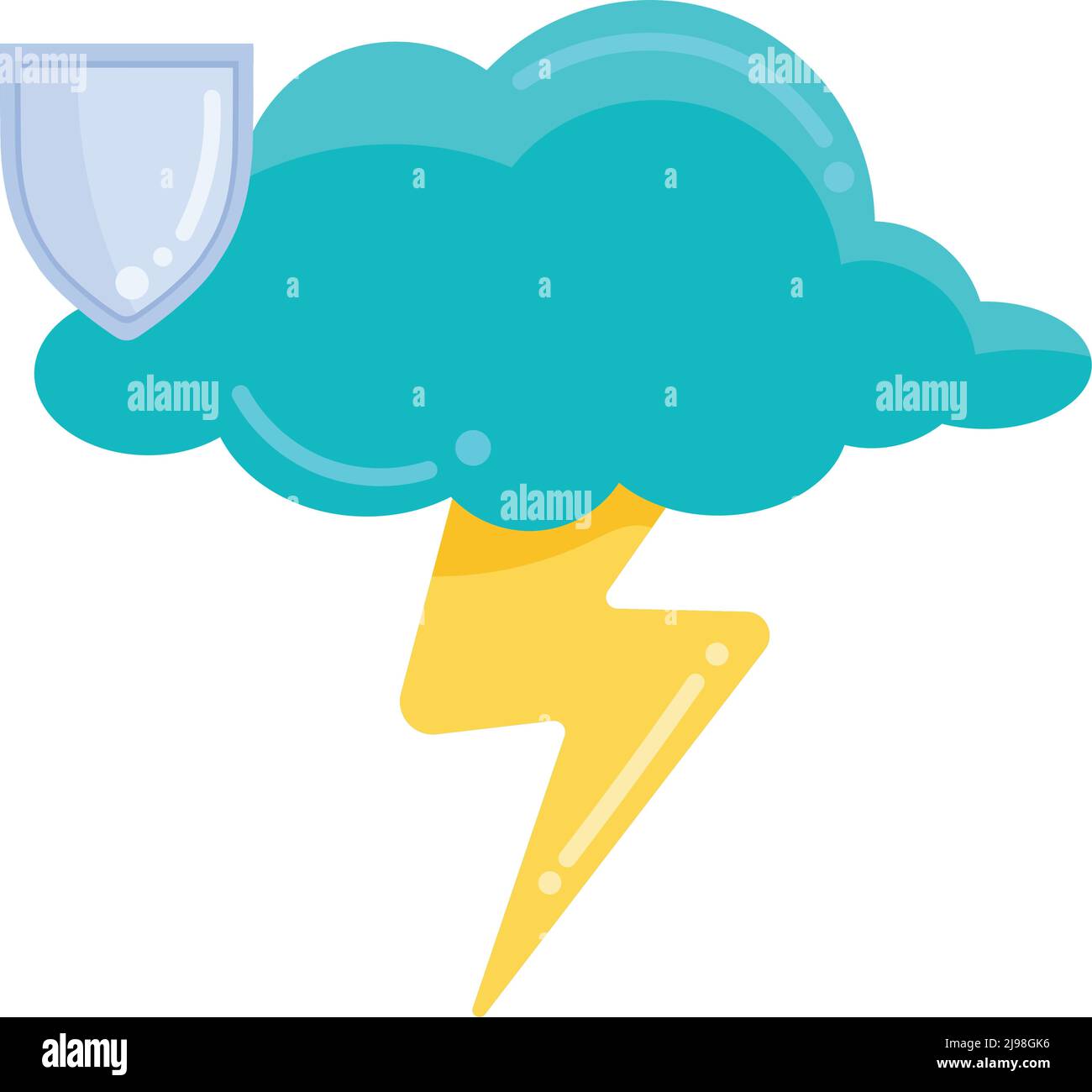 natural disaster with insurance shield icon Stock Vector Image & Art ...