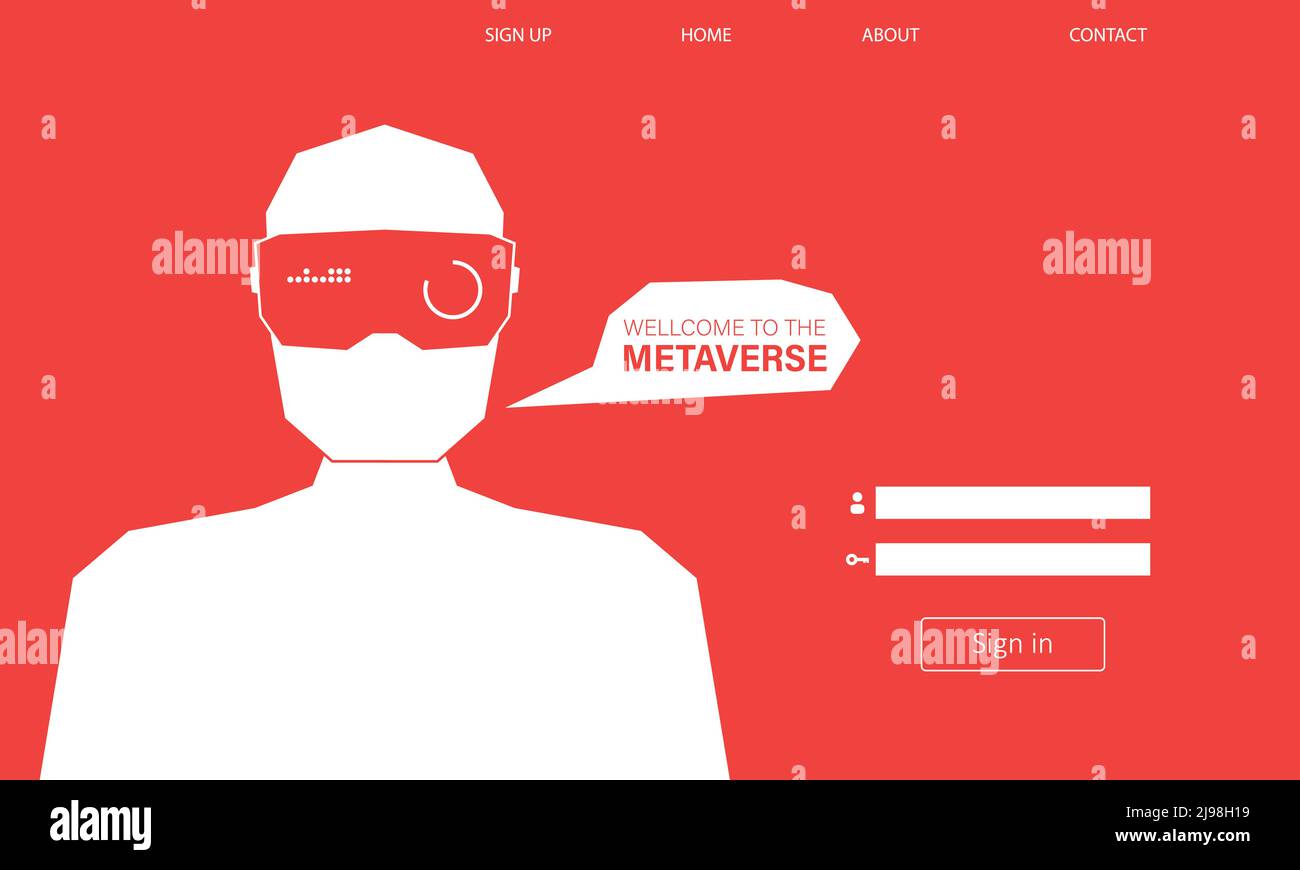 Man with virtual reality VR goggle playing AR augmented reality game ...