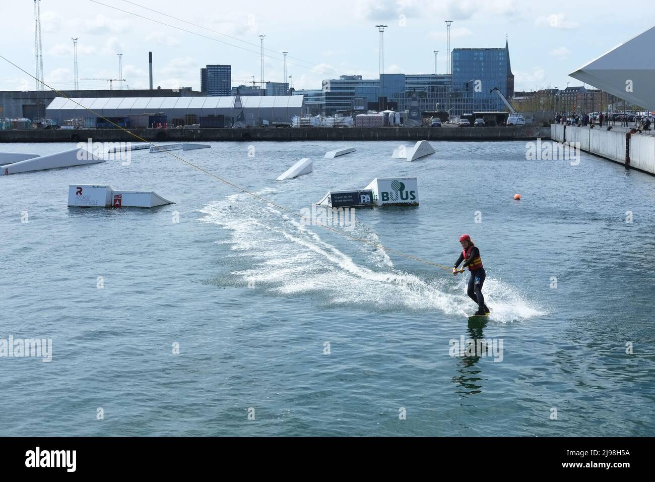 Aarhus watersports complex waterskiing pulley with observation tower at ...