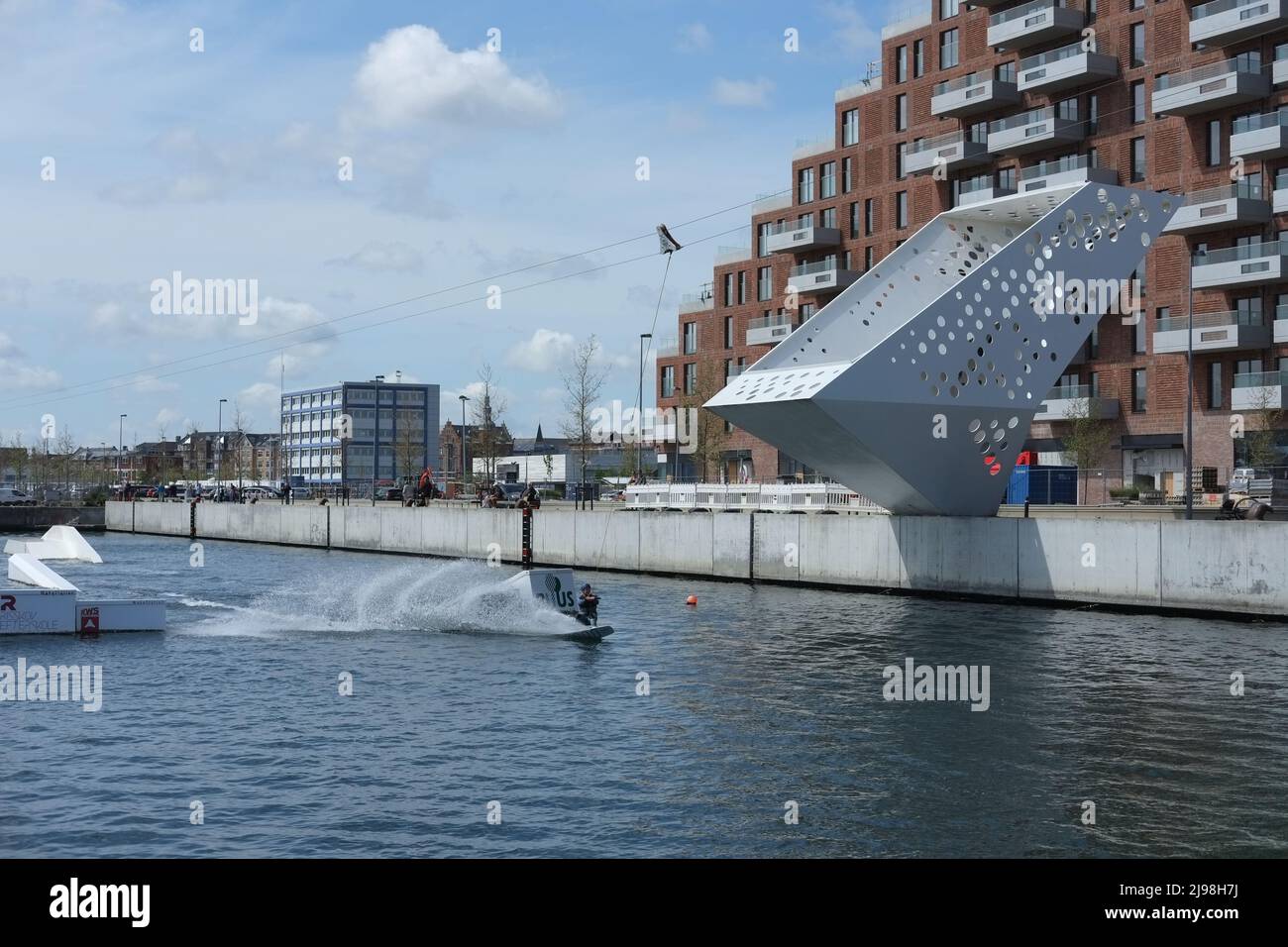 Aarhus watersports complex waterskiing pulley with observation tower at ...