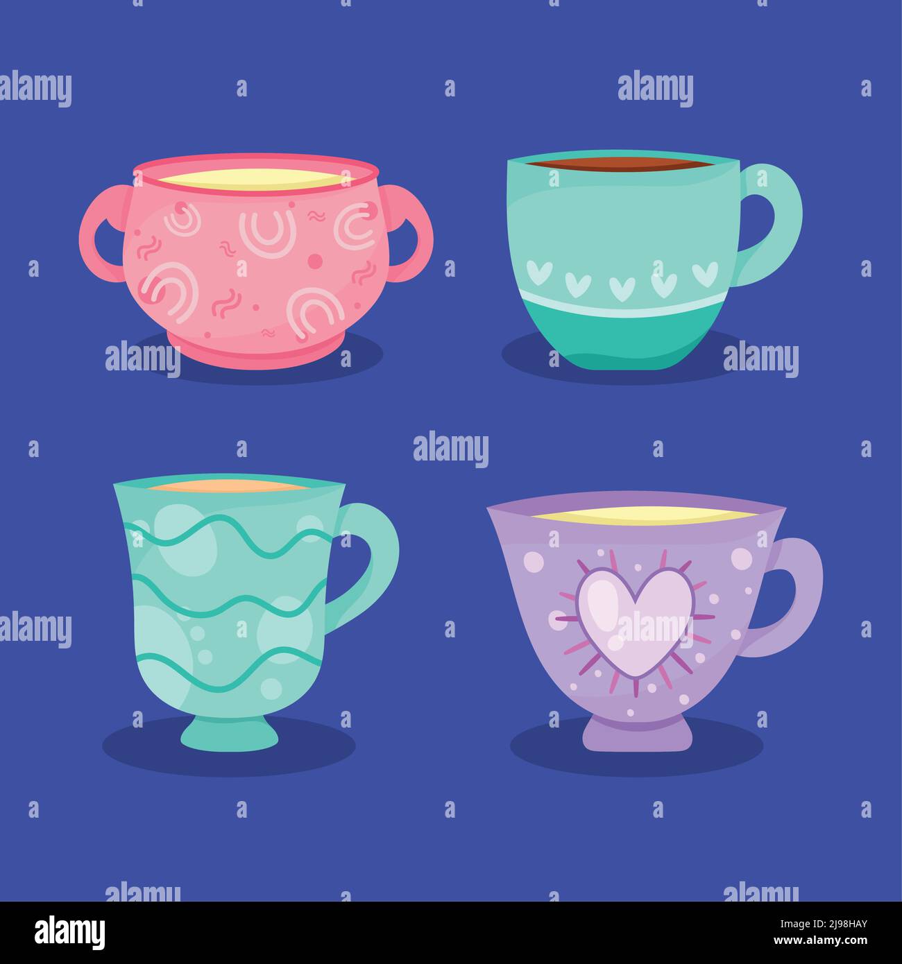 Four of cups Stock Vector Images - Alamy